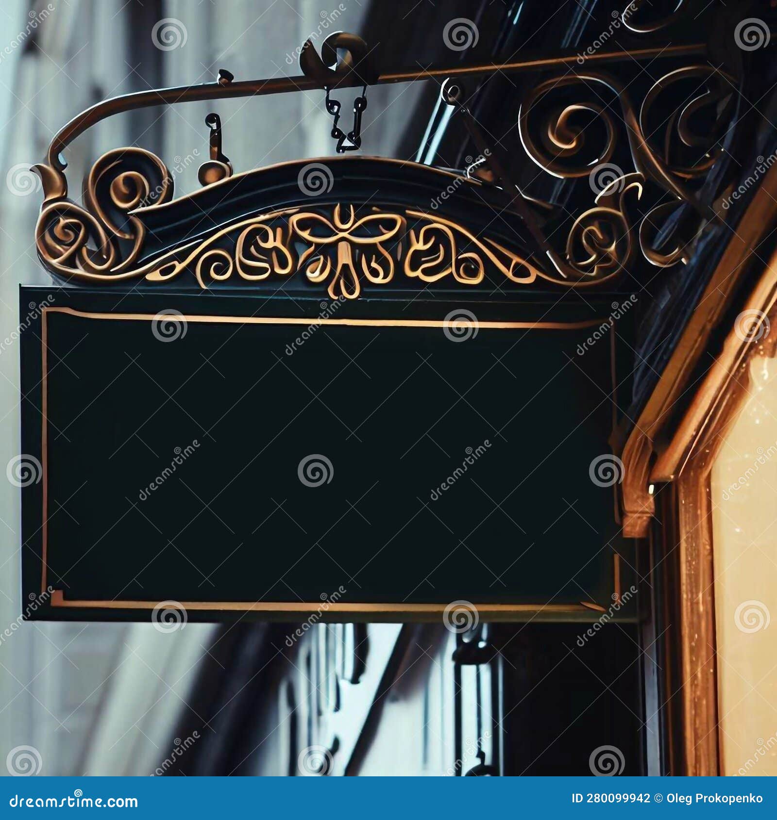 Shop Front Sign Design Project Stock Illustration - Illustration of ...