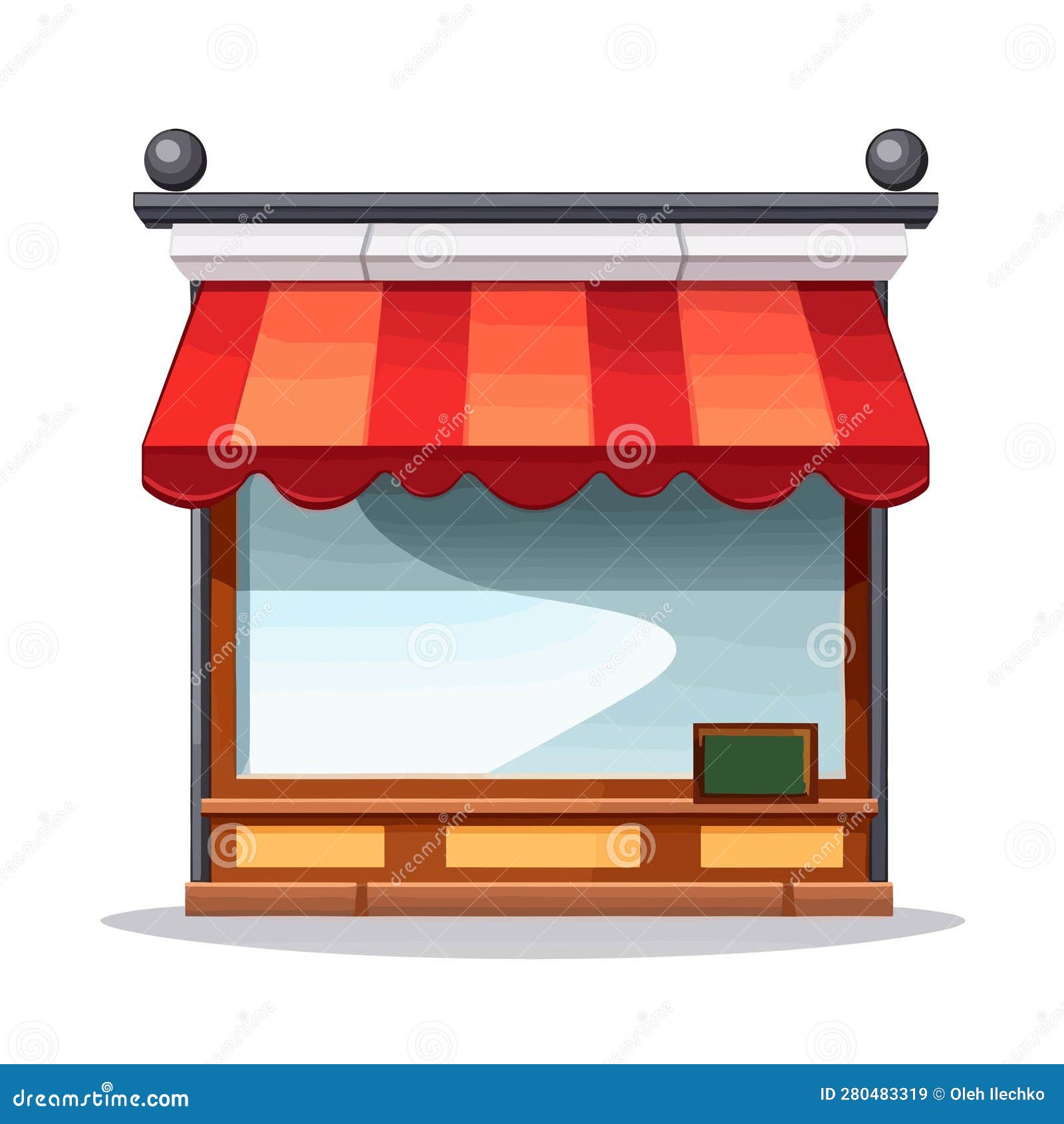 Shop Front Vector Isolated on White Illustration Stock Vector ...
