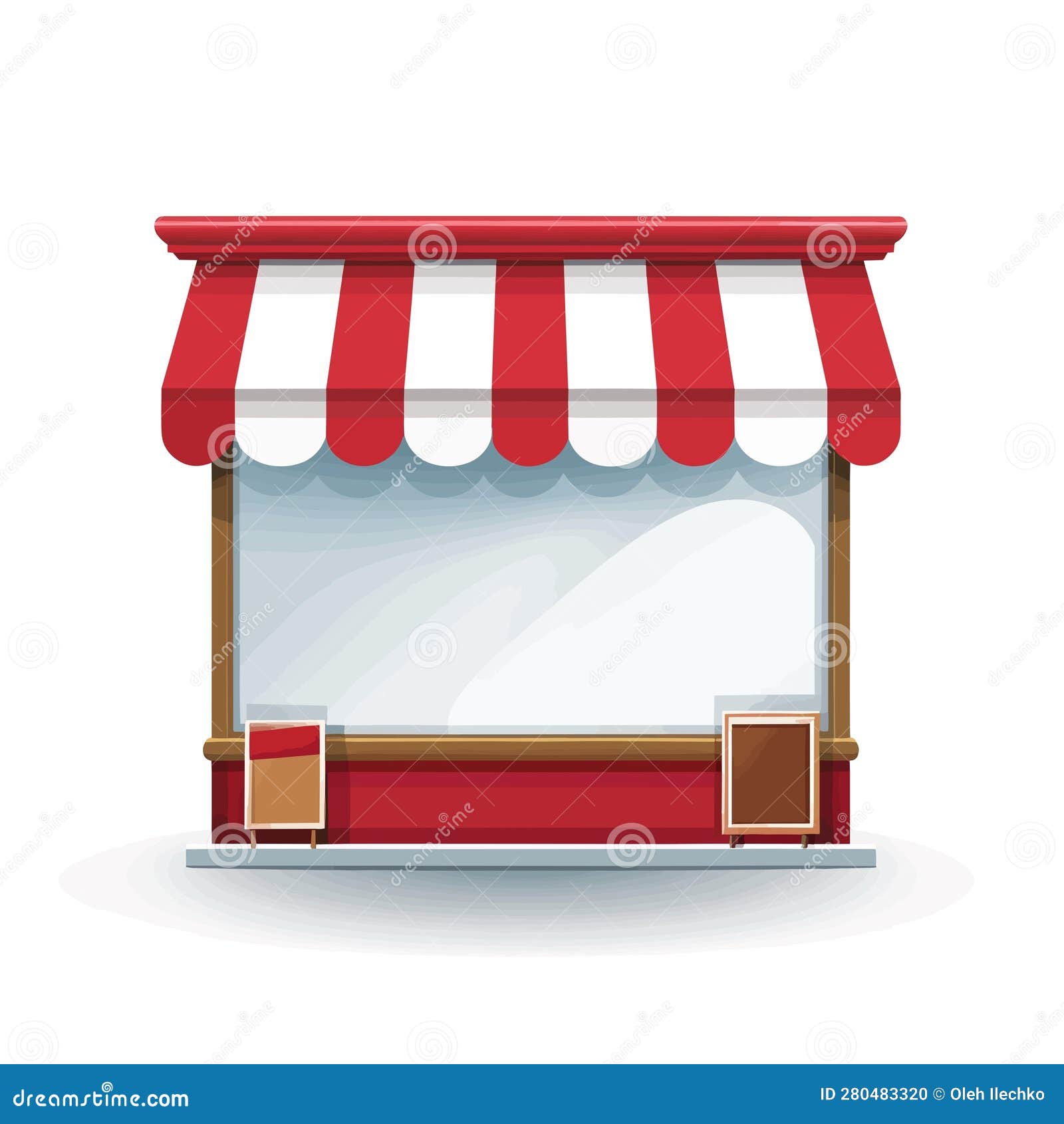 Shop Front Vector Isolated on White Illustration Stock Vector ...