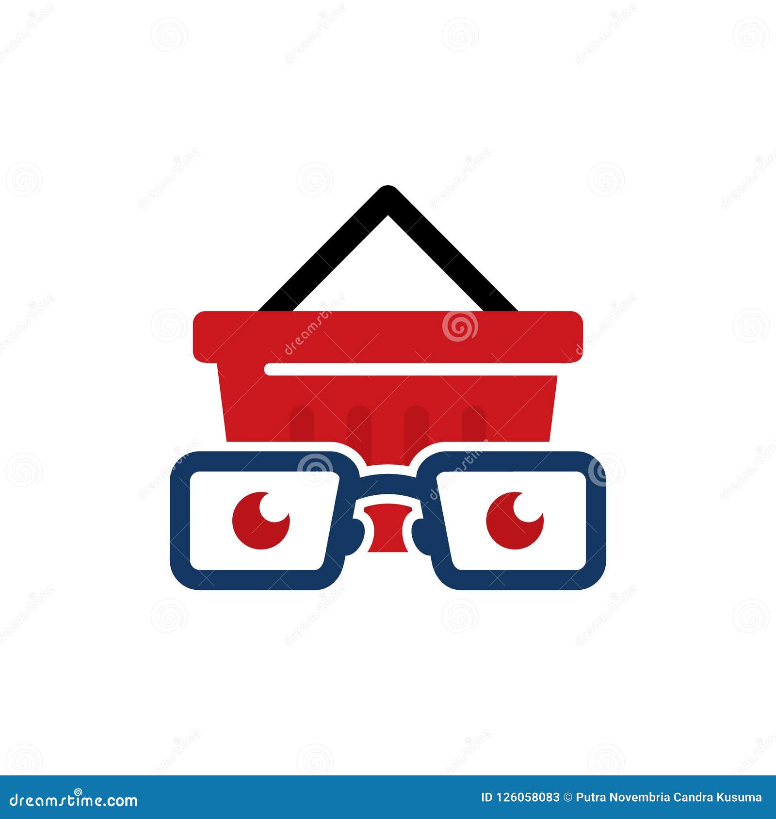 Shop Geek Logo Icon Design stock vector. Illustration of glass - 126058083