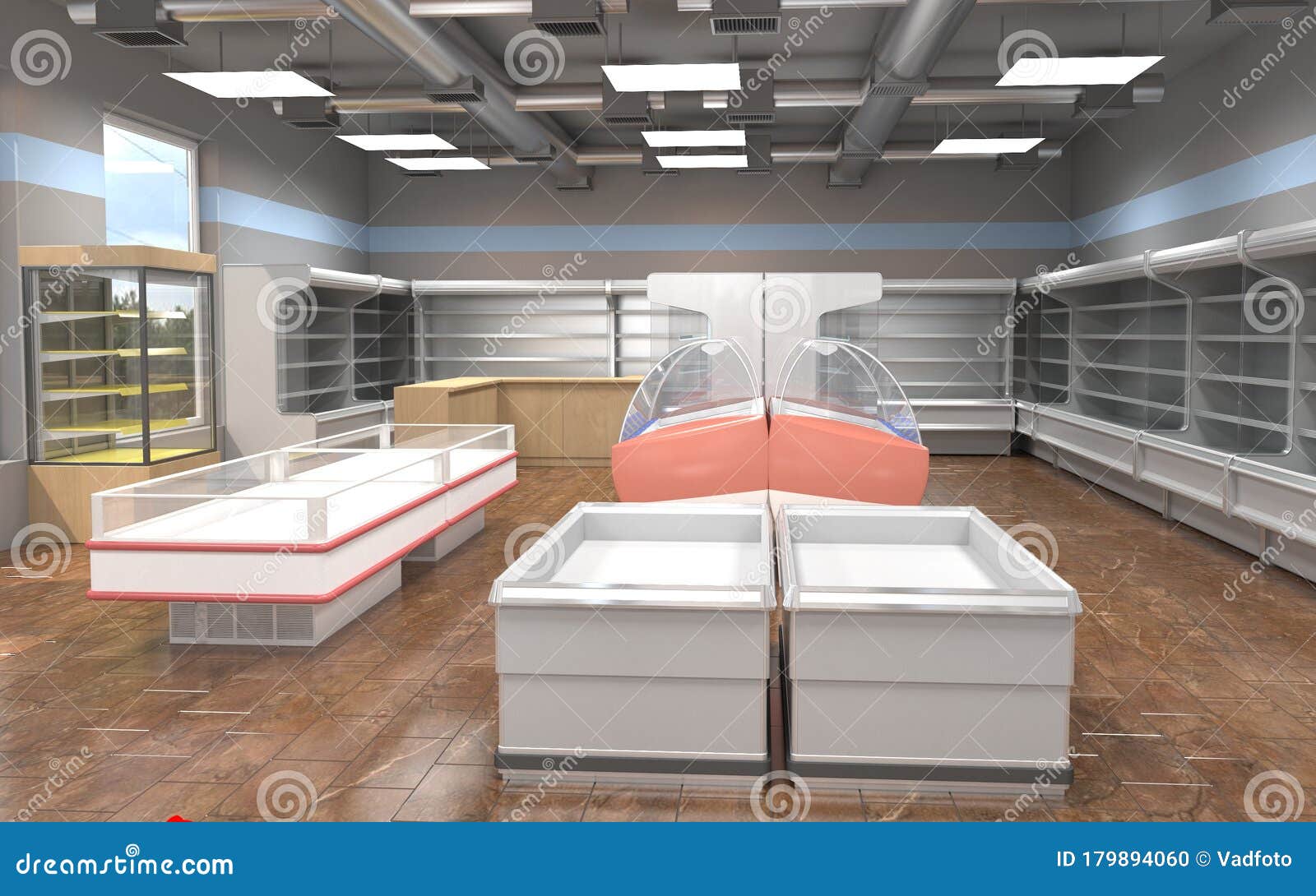 3D Visualization Of A Shop Interior Design Stock Photography ...