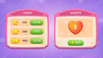 Shop. GUI Kit Casual Assets for a Game Mobile, a Set of User Interface ...