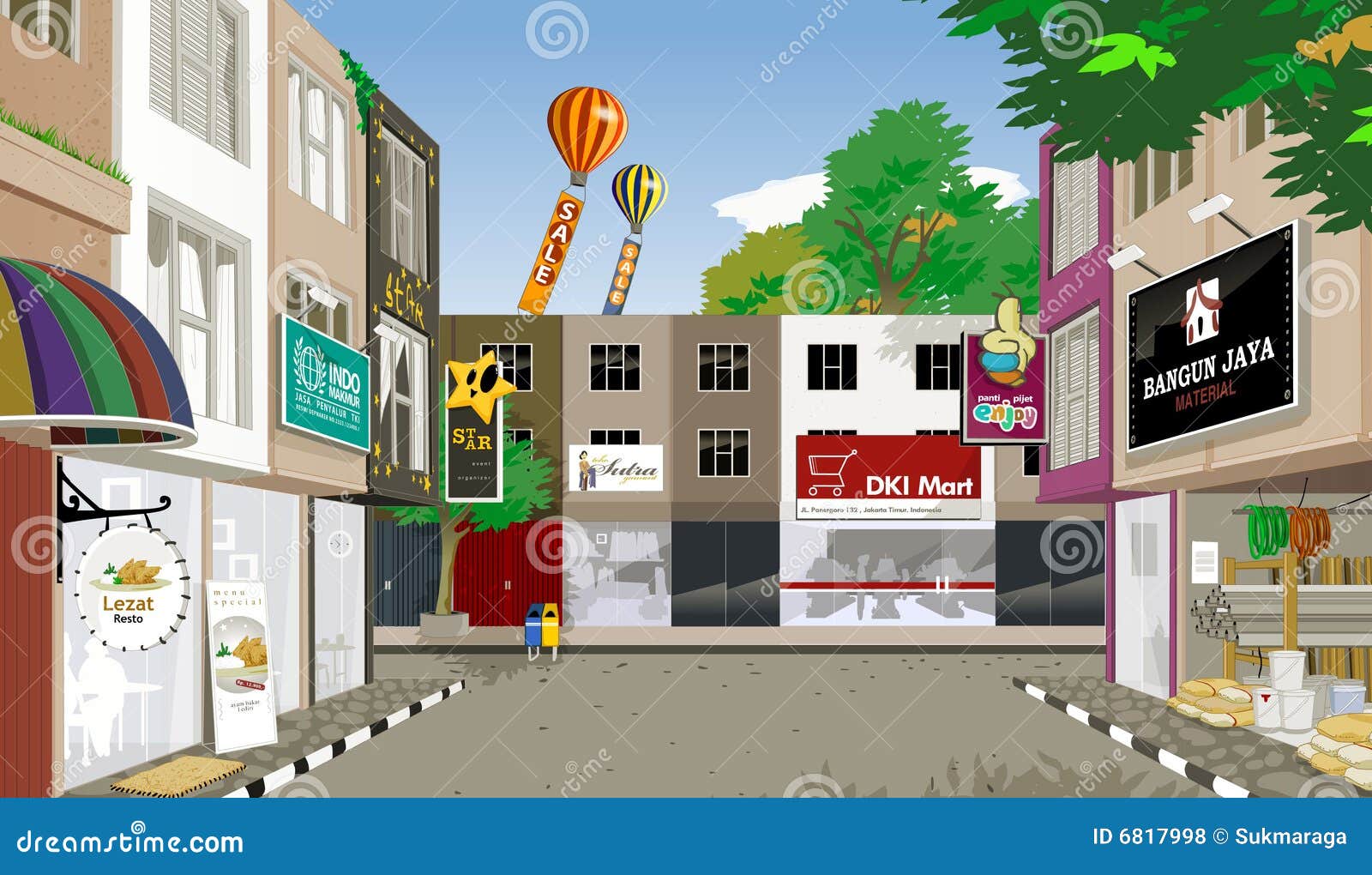 Shop house stock vector. Illustration of market, shop - 6817998