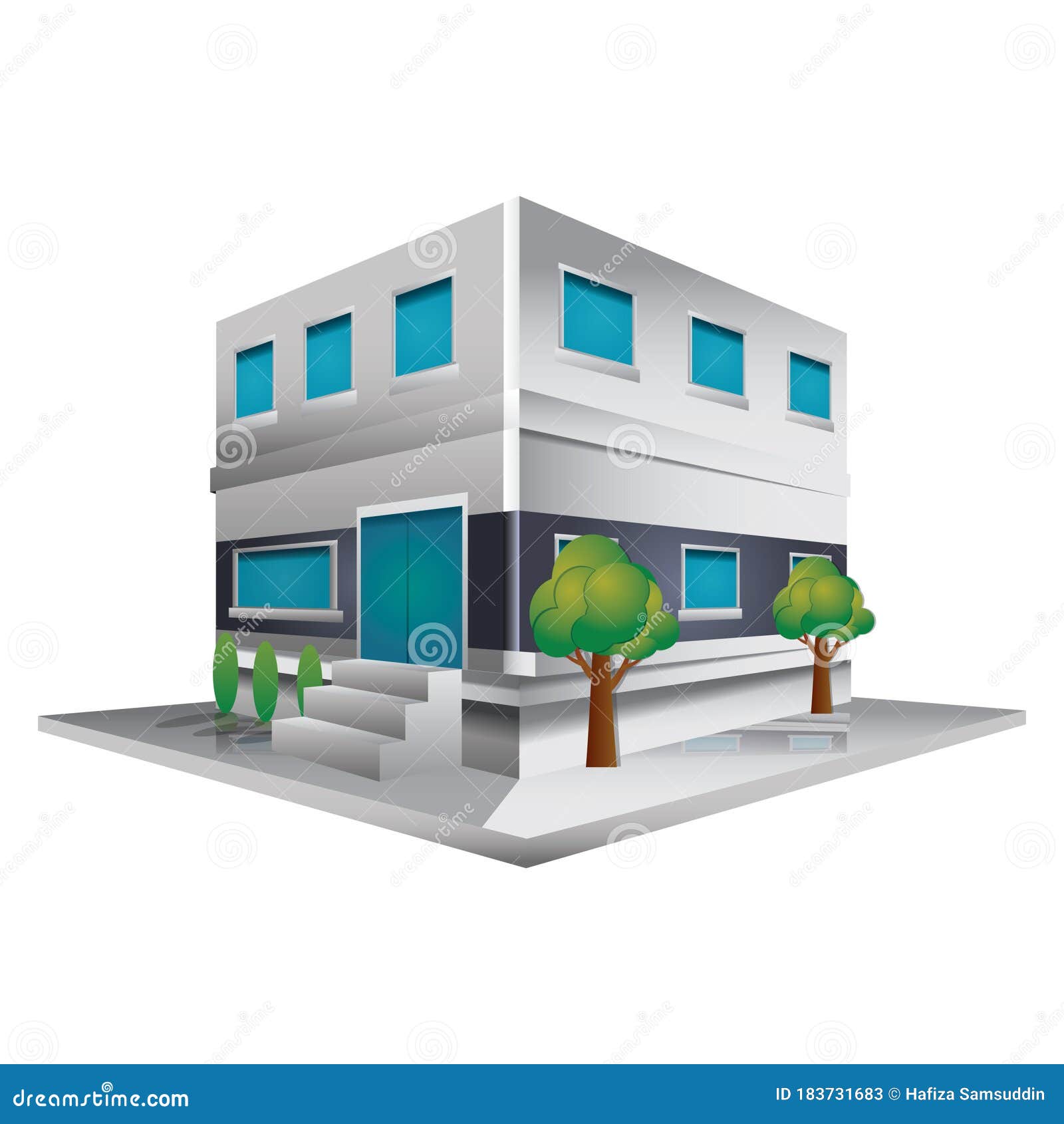 Shop House. Vector Illustration Decorative Background Design Stock ...