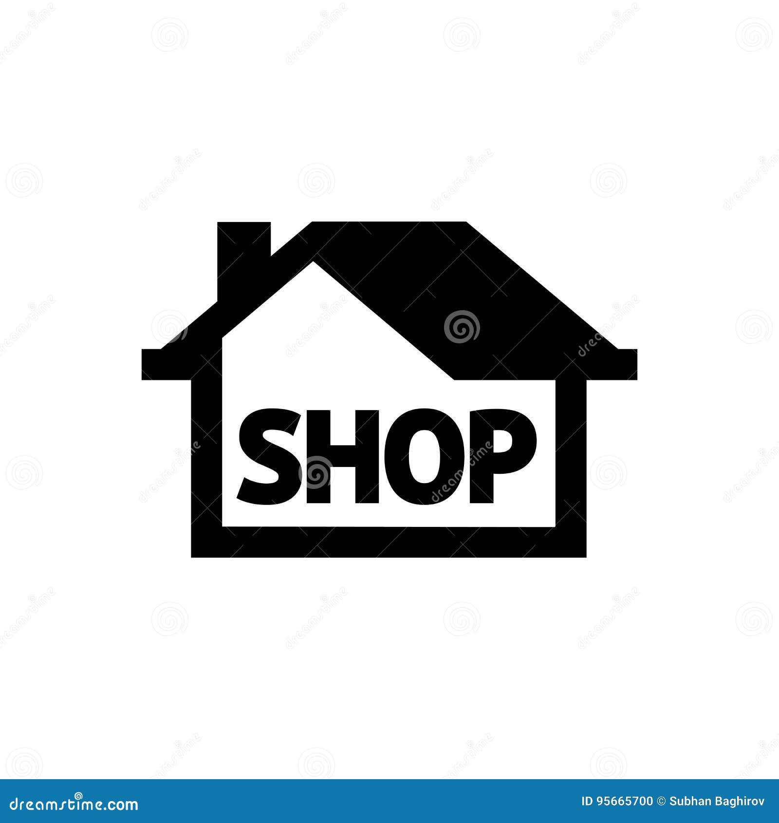 Shop Icon Building Simple Flat Vector Illustration Stock Vector ...