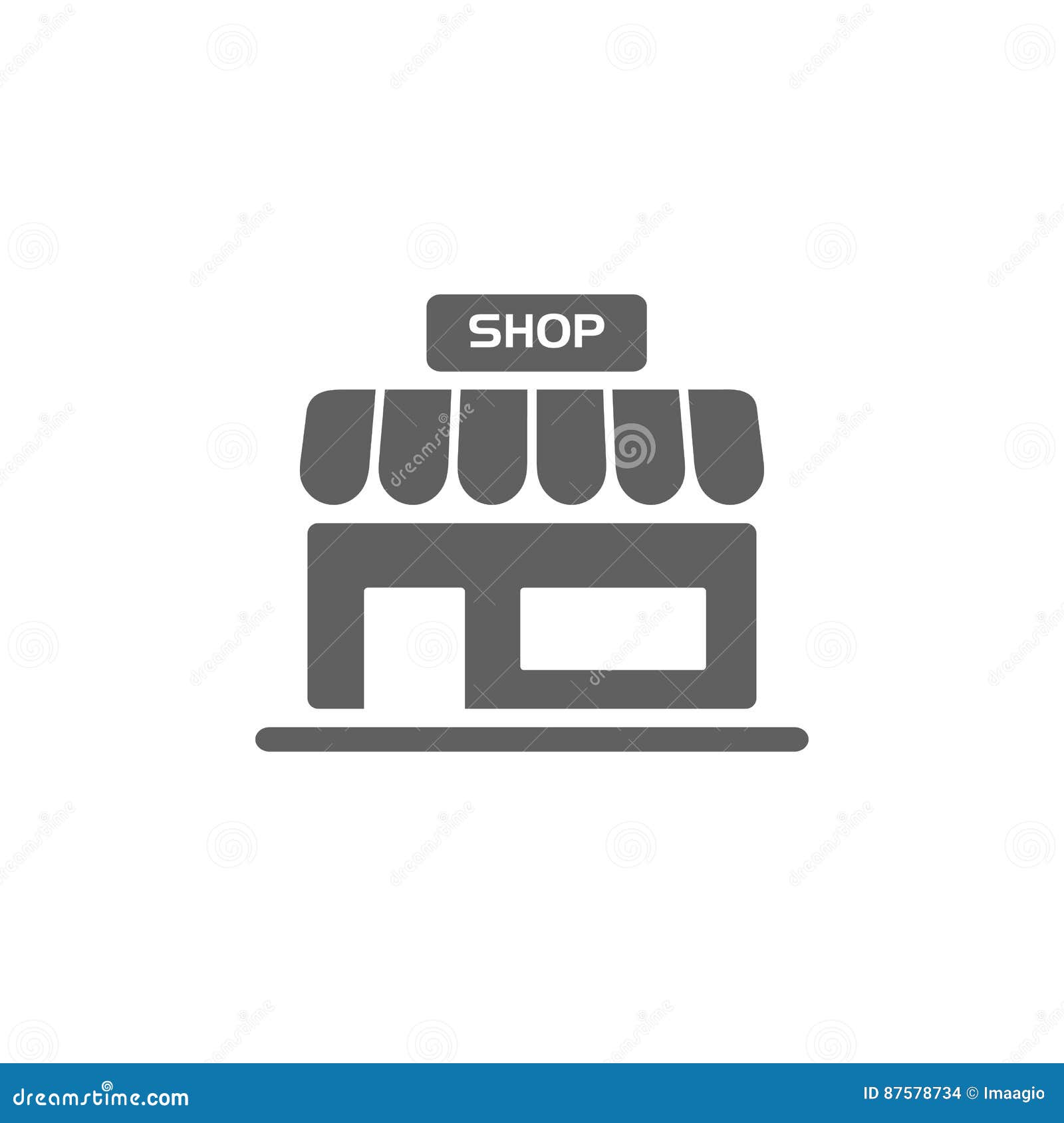 Icon Shop Storefront Pink Isolated On White Background, Market Store ...