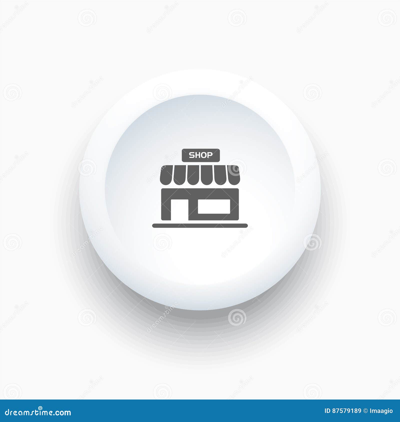 Shop icon on buttons stock vector. Illustration of blue - 87579189
