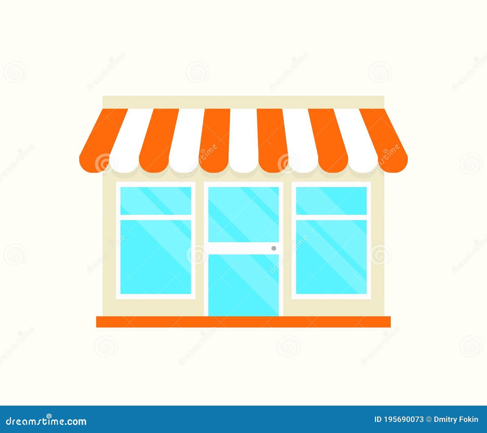 Shop Building Flat Icon, Commerce Concept, Modern Minimal Flat Design ...