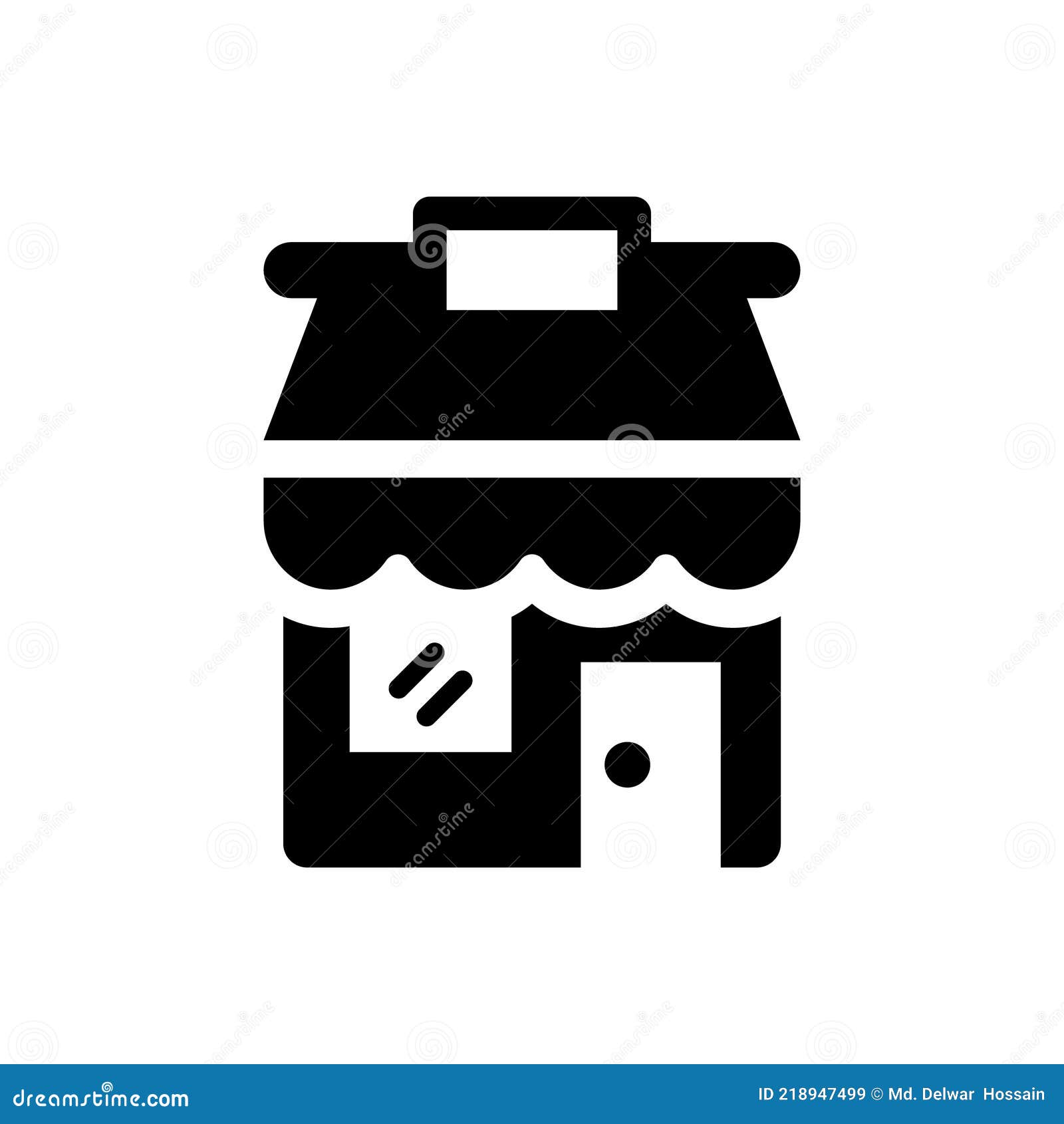 Shop icon stock vector. Illustration of vector, shopping - 218947499