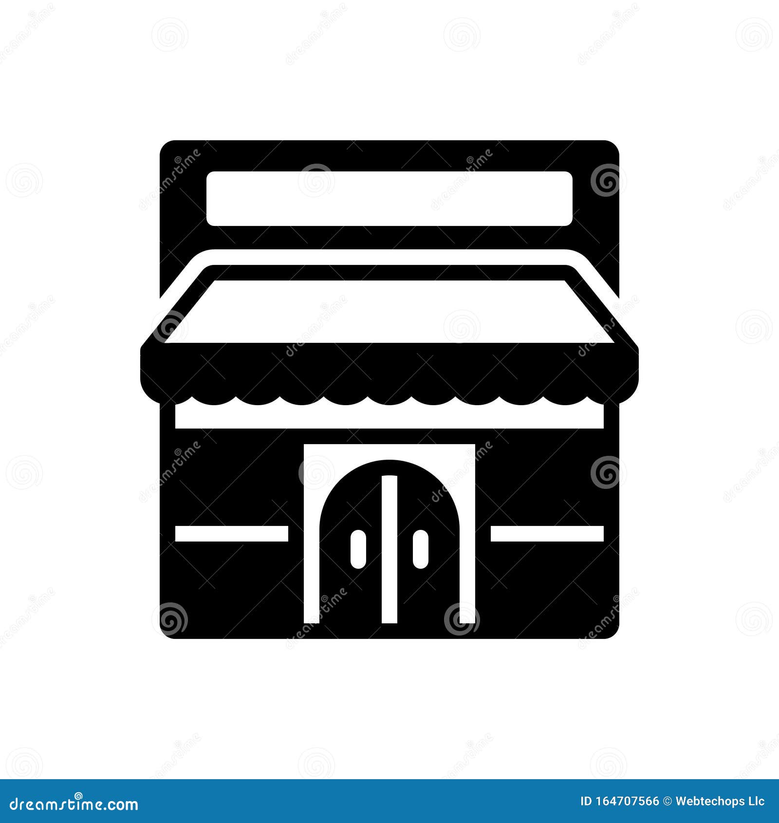 Black Solid Icon for Shop, Store and Close Stock Vector - Illustration ...