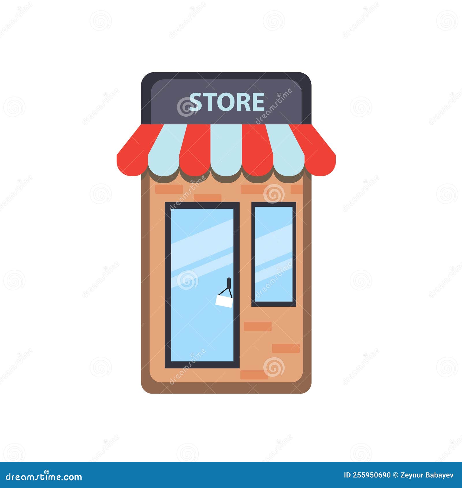 Shop Icon with Store Front Facade Stock Vector - Illustration of black ...
