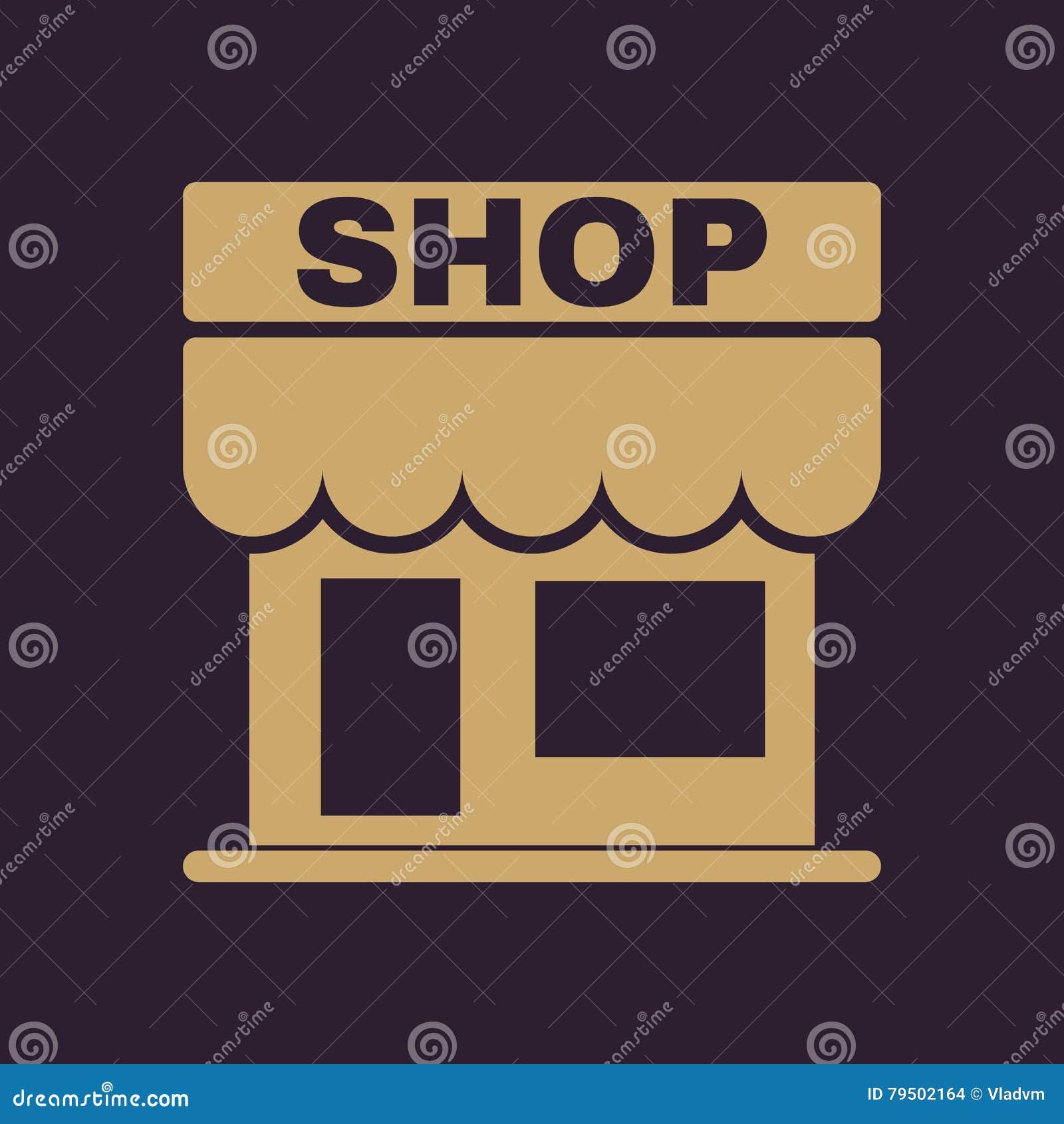 The Shop Icon. Store Symbol Stock Vector - Illustration of facade ...