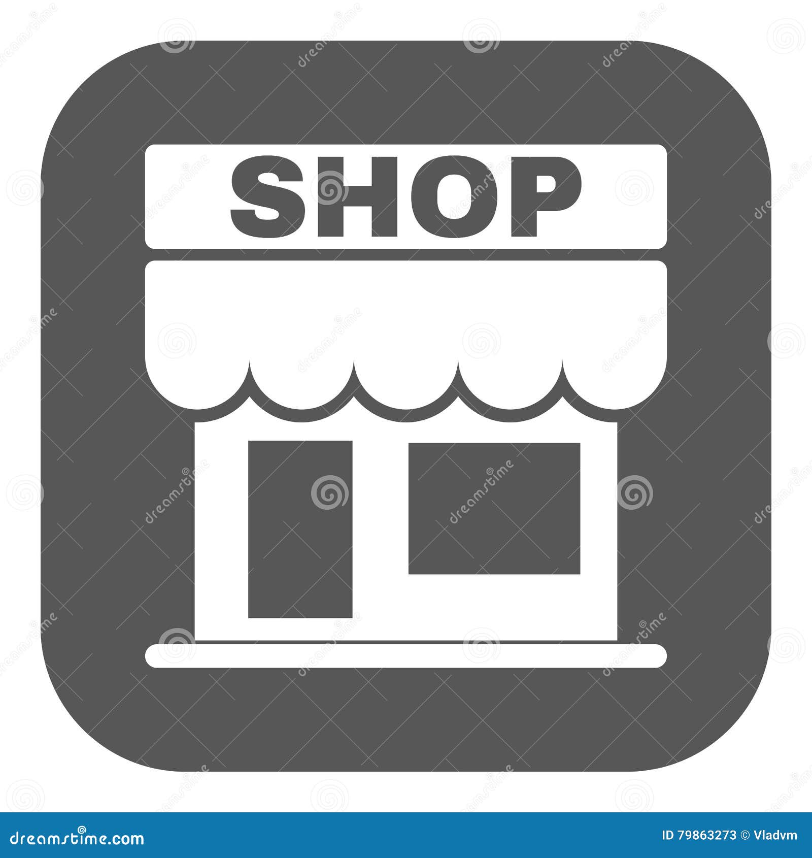 The Shop Icon. Store Symbol Stock Vector - Illustration of retail ...