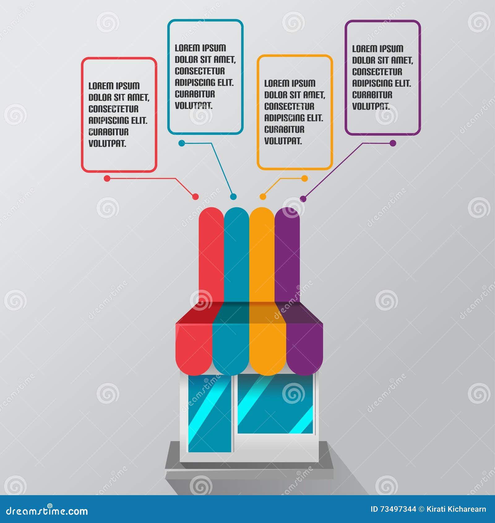 Shop Info Graphic Modern Template Vector Stock Vector - Illustration of ...