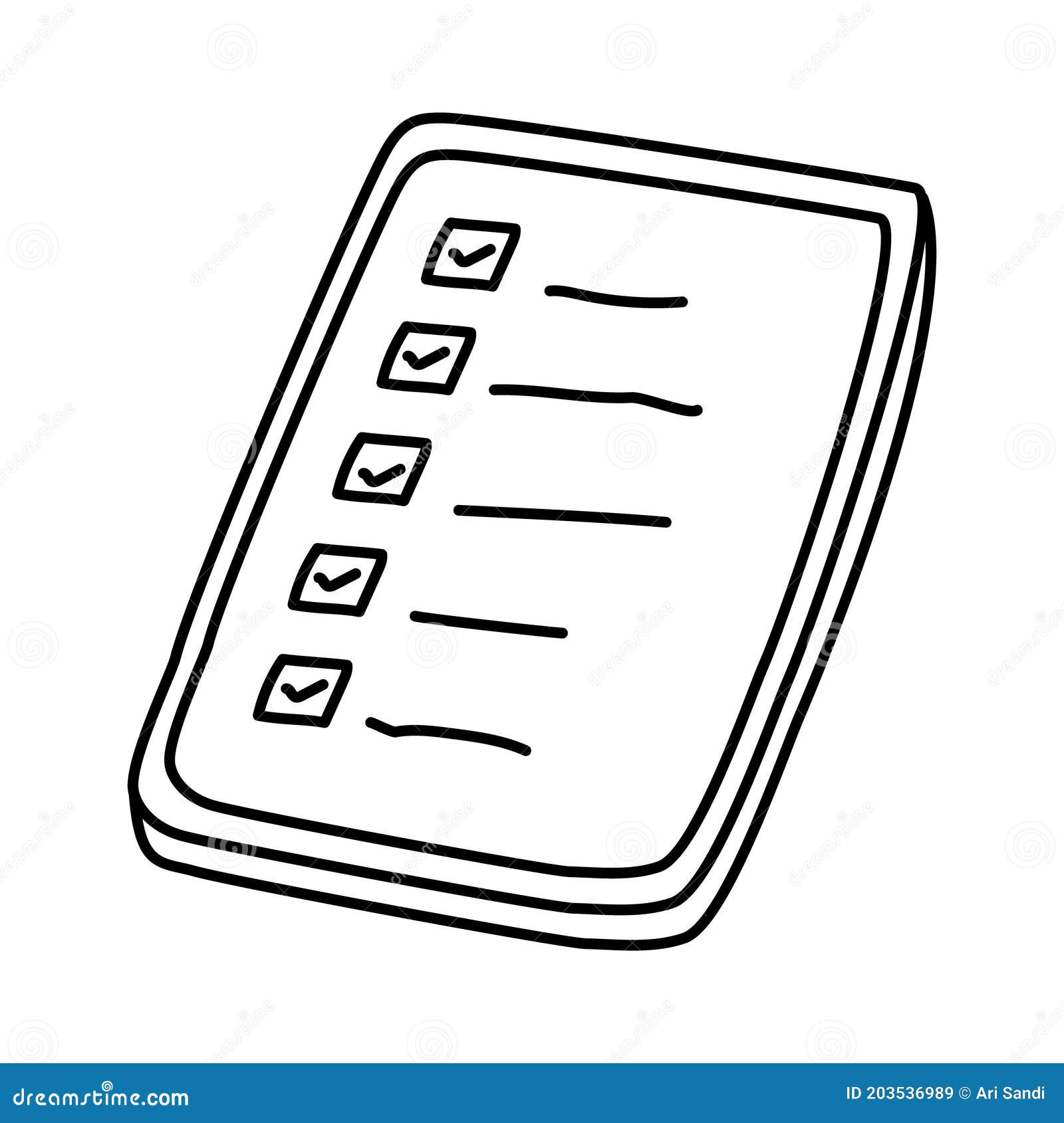 Shop List Icon. Doodle Hand Drawn or Outline Icon Style Stock Vector ...