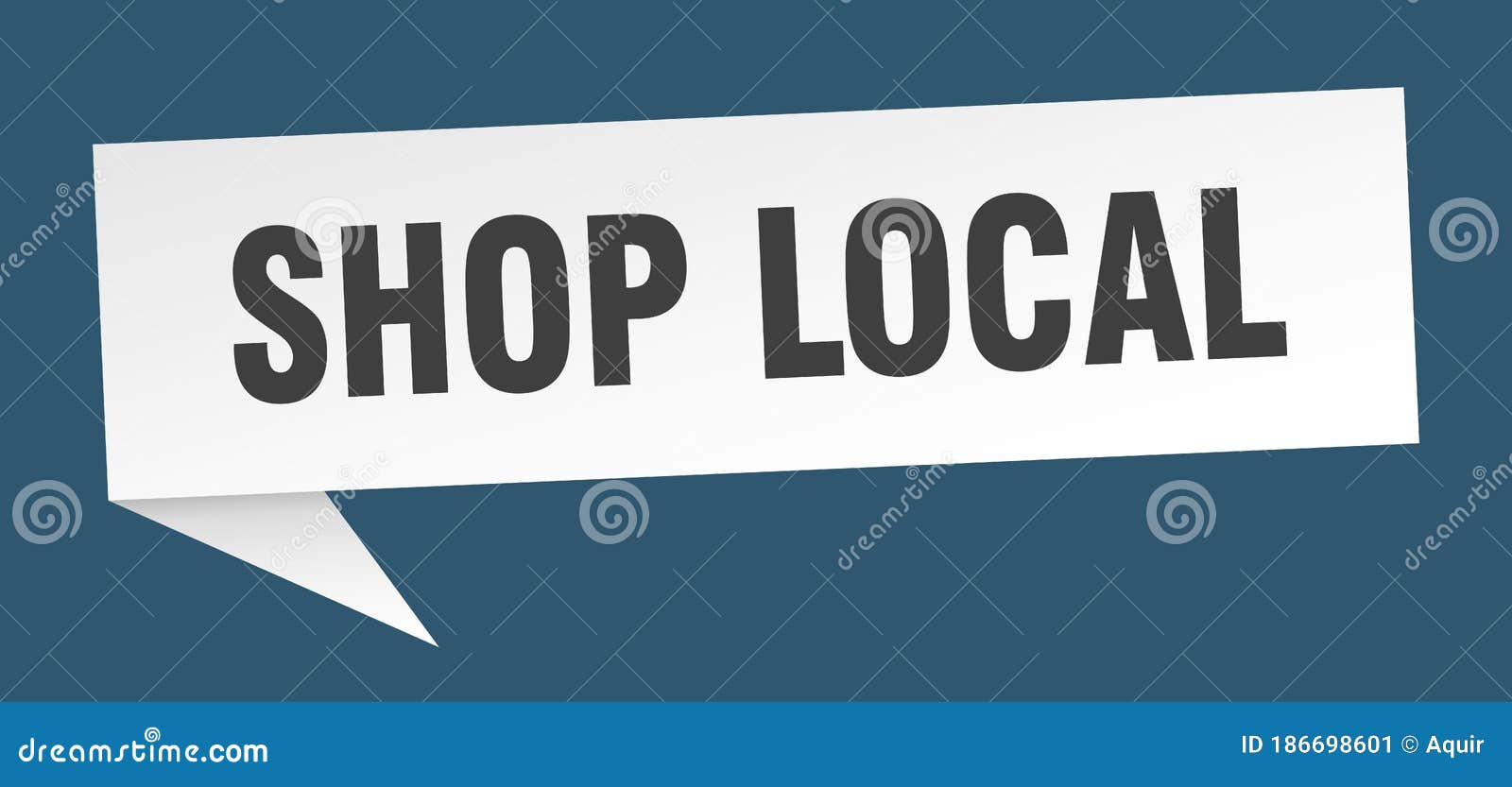 Shop Local Banner. Shop Local Speech Bubble Stock Vector - Illustration ...