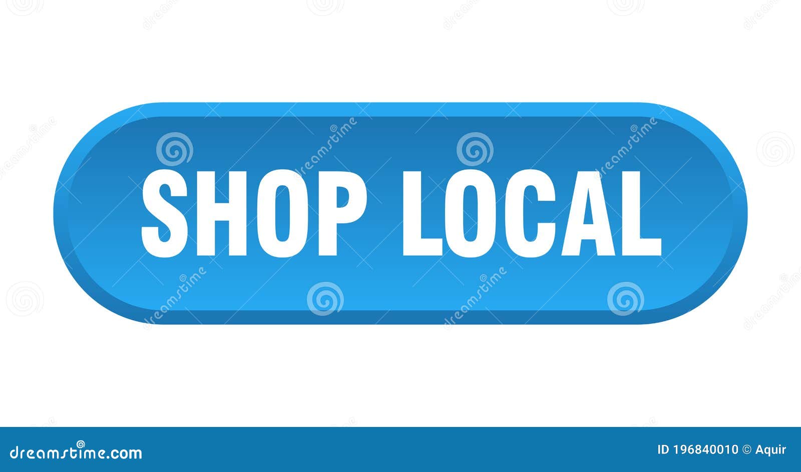 Shop Local Button. Rounded Sign on White Background Stock Vector ...