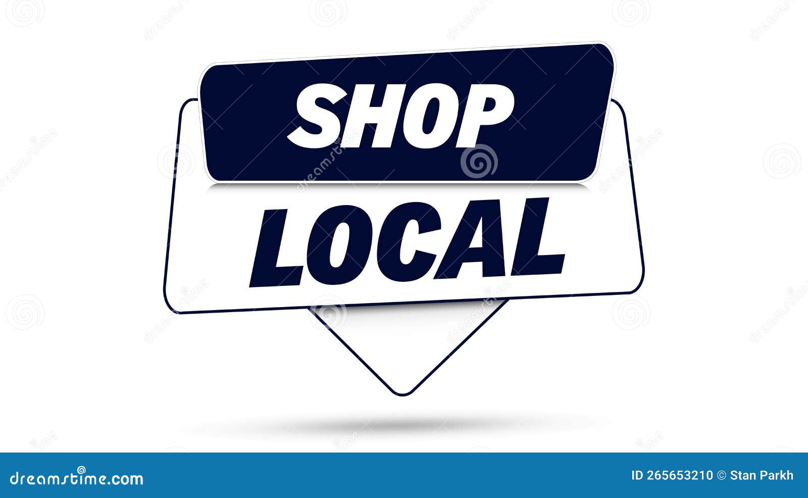 Shop local sign banner stock vector. Illustration of symbol - 265653210