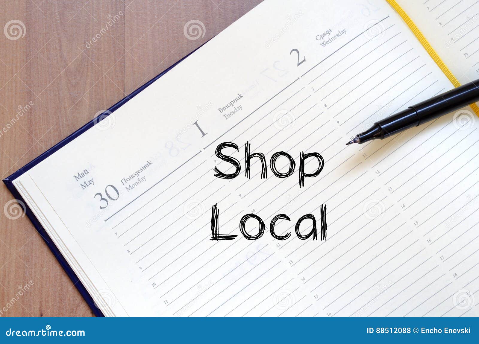 Shop Local Write on Notebook Stock Photo - Image of community, produce ...