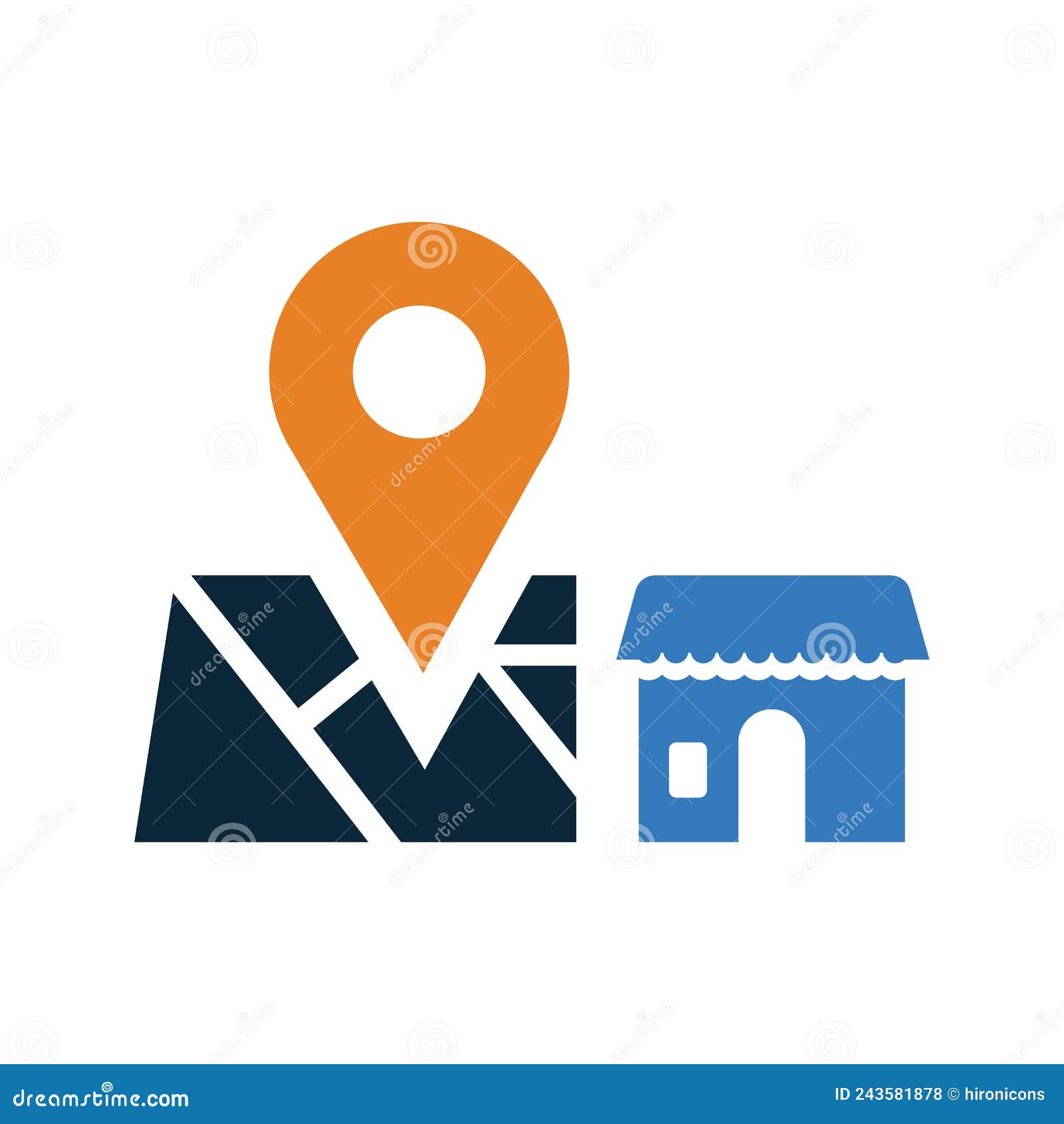 Shop Location Icon. Vector Graphics Stock Vector - Illustration of ...