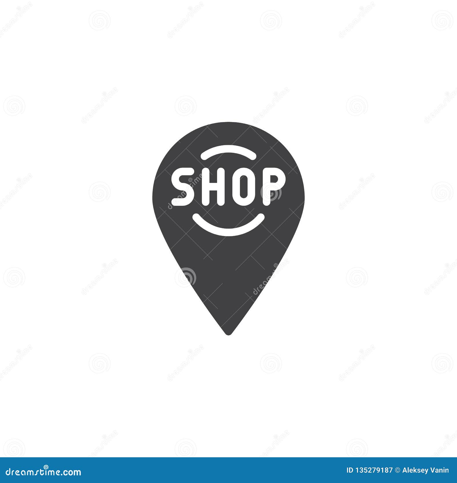 Shop Location Pin Vector Icon Stock Vector - Illustration of graphics ...
