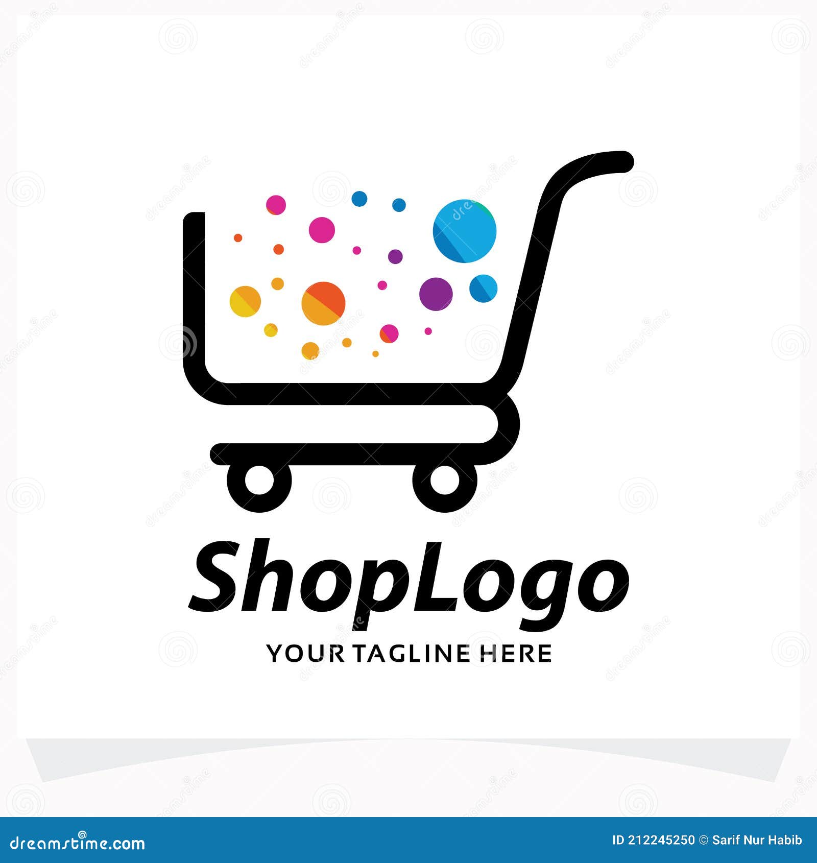 Shop Logo Template Design Template Stock Vector - Illustration of ...