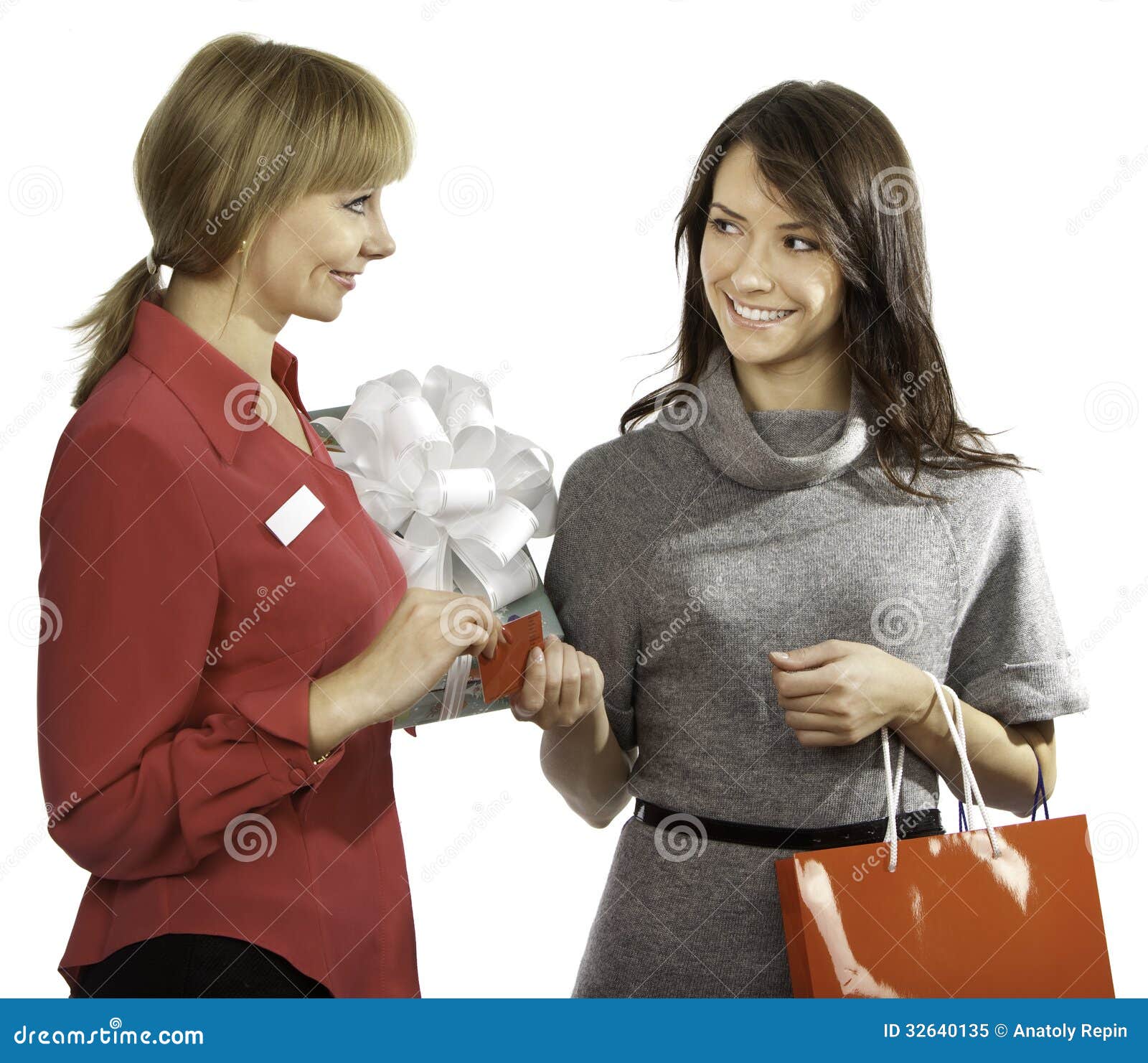 Shop manager and customer stock image. Image of businesswoman - 32640135