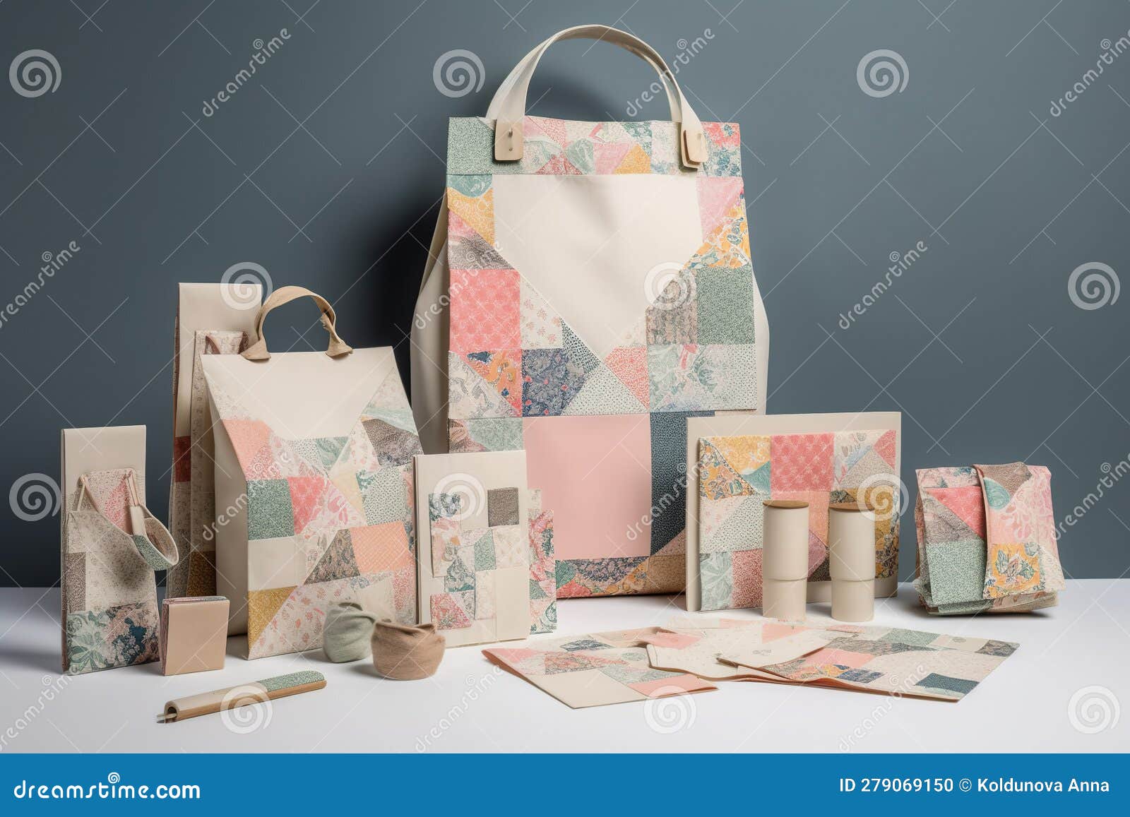 Shop Mock Up Design with Patchwork Details, Concept of Retail Showcase ...