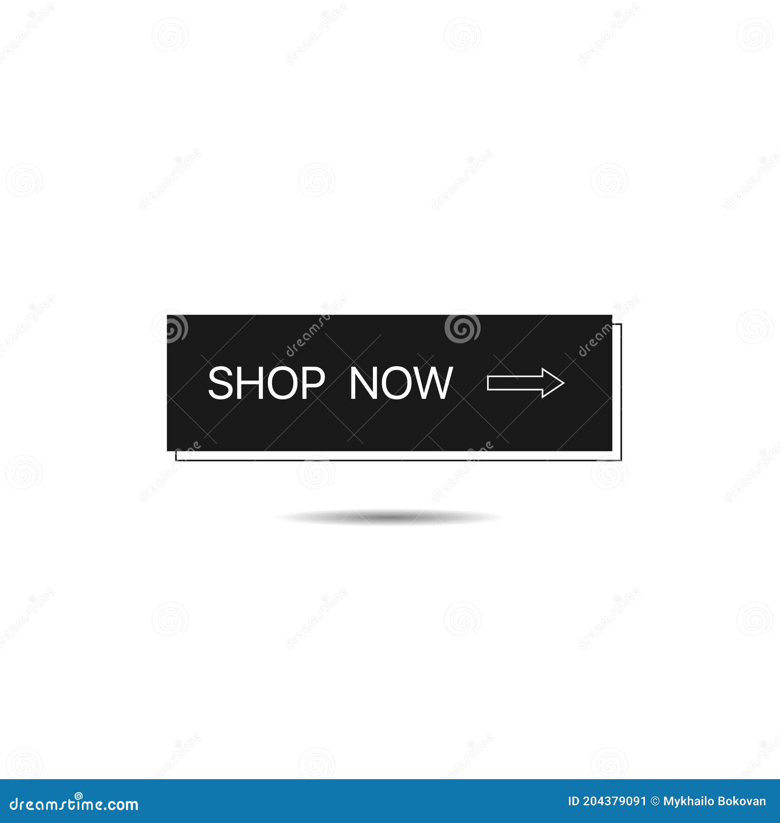 Shop now button template stock vector. Illustration of retail - 204379091