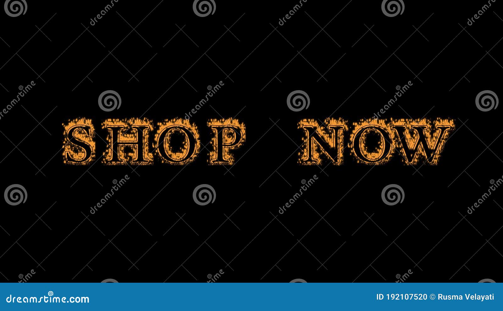 Shop Now Fire Text Effect Black Background Stock Illustration ...