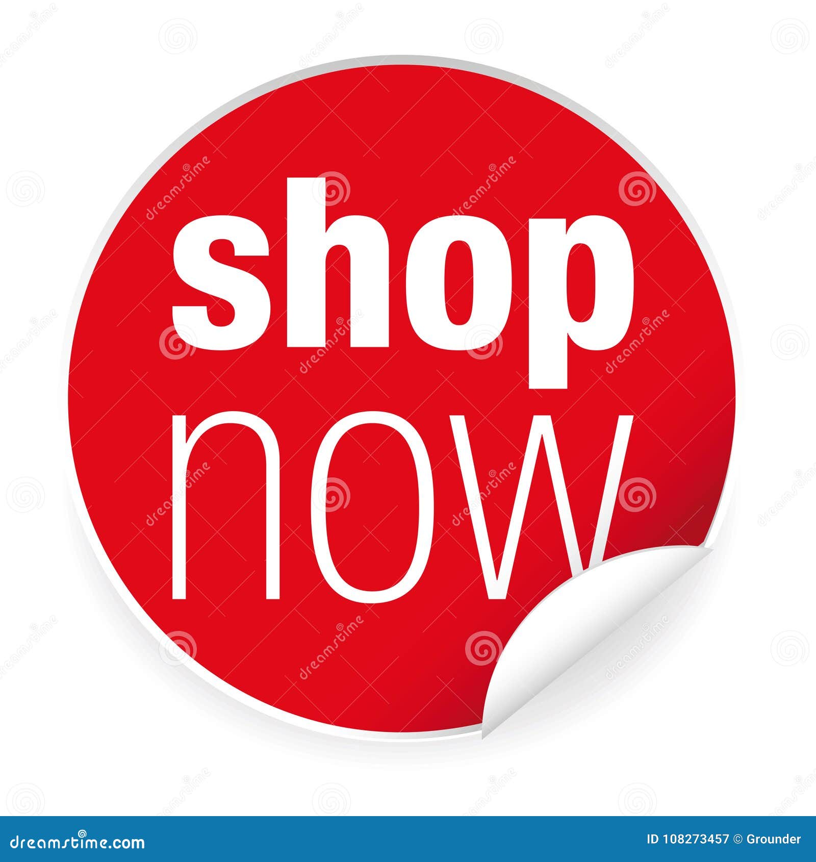 Shop now label sticker stock vector. Illustration of design - 108273457