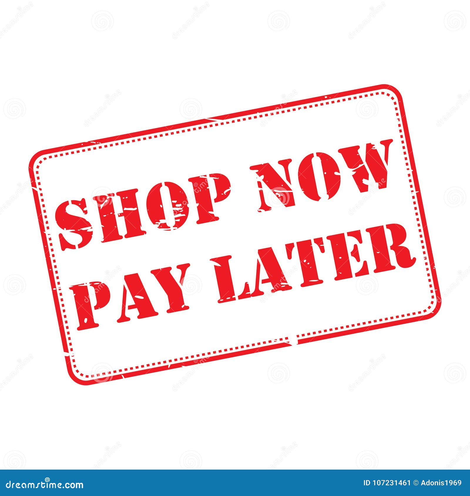 Shop Now Pay Later stock vector. Illustration of delay - 107231461