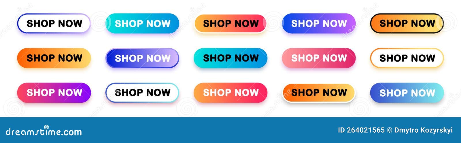 Shop Now. Set of Button Shop Now or Buy Now. Modern Collection for Web ...