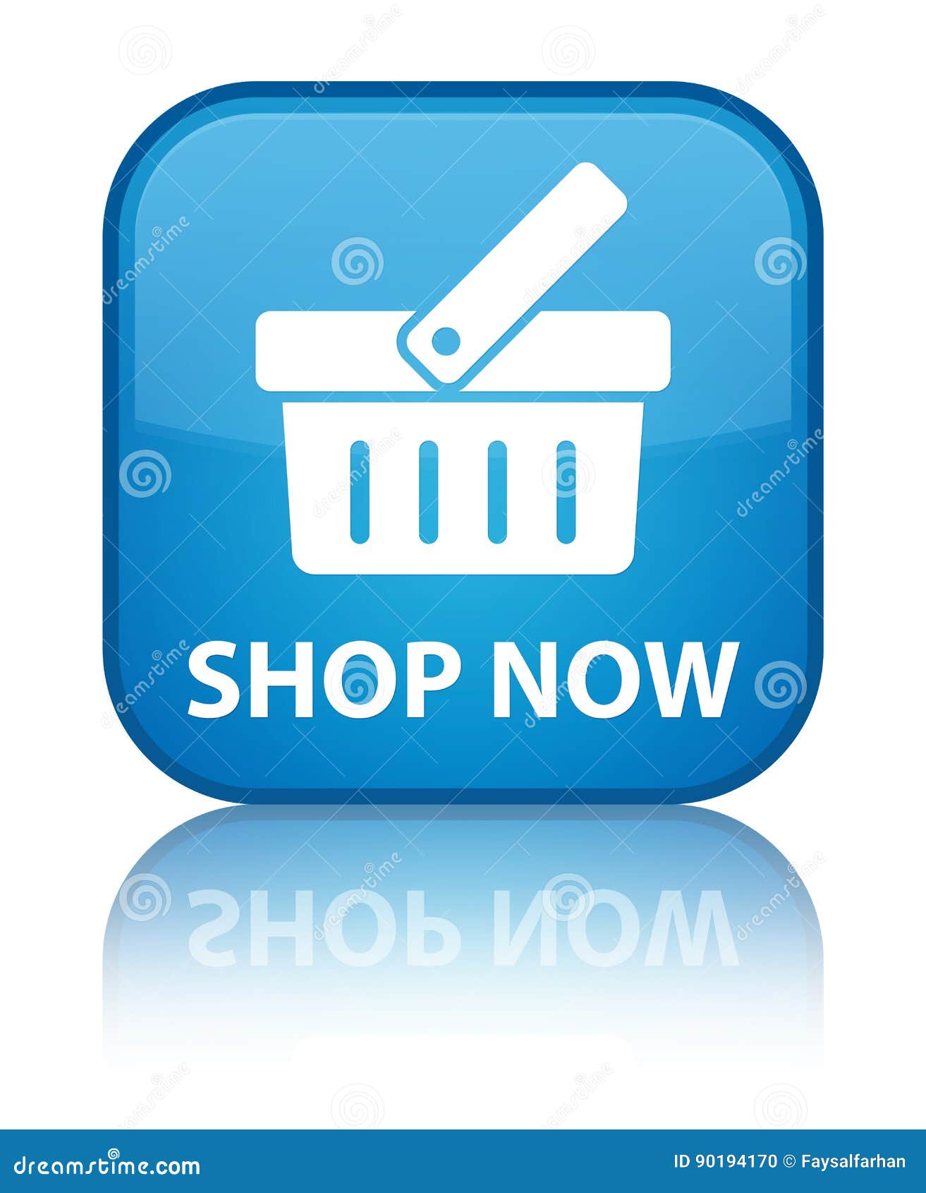Shop Now Special Cyan Blue Square Button Stock Illustration ...