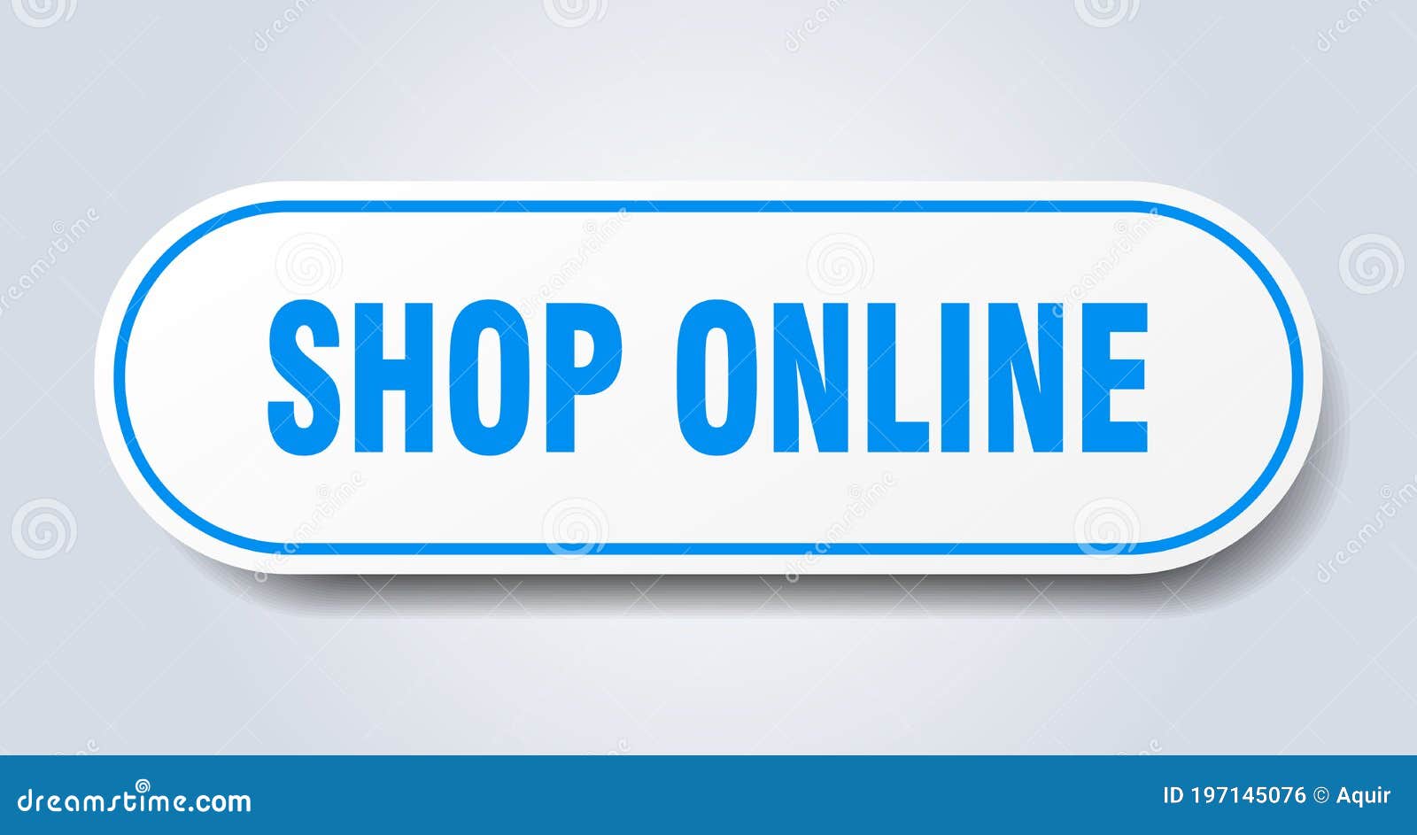 Shop Online Sign. Rounded Isolated Button. White Sticker Stock Vector ...