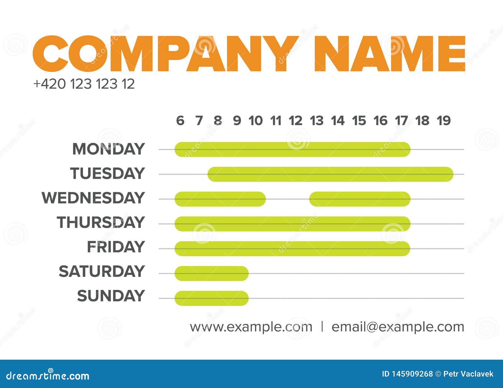 Shop Opening Time Hours Vector Template Stock Vector - Illustration of ...