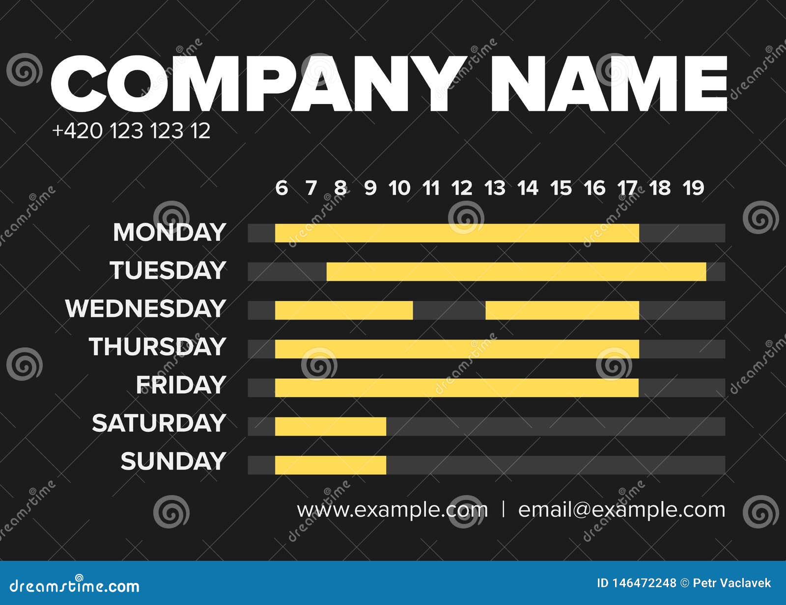 Shop Opening Time Hours Vector Template Stock Vector - Illustration of ...