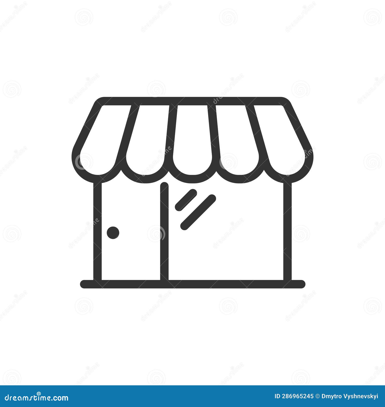 Shop outline vector icon stock vector. Illustration of shipping - 286965245