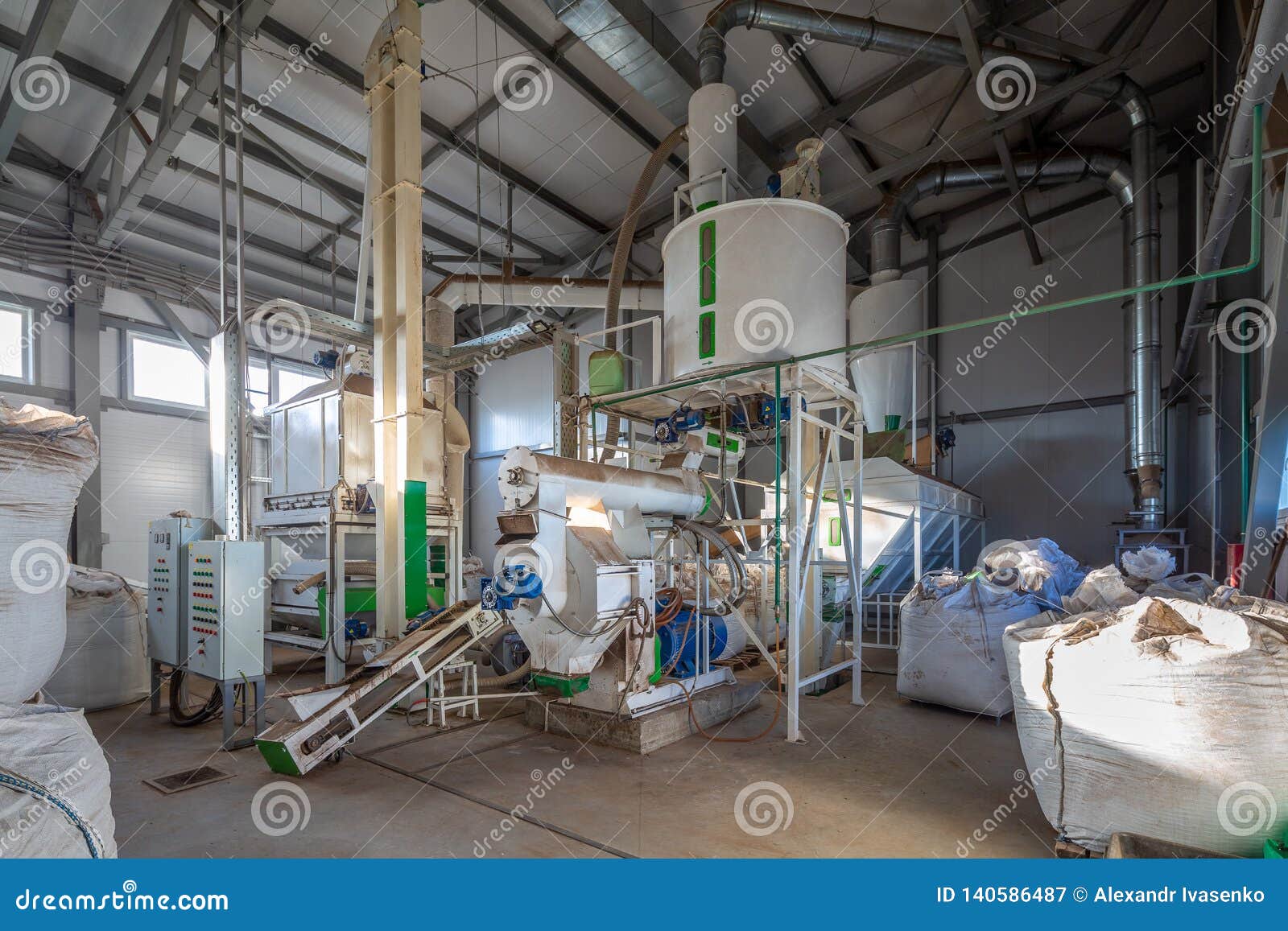 Shop for pellet production stock image. Image of industry - 140586487