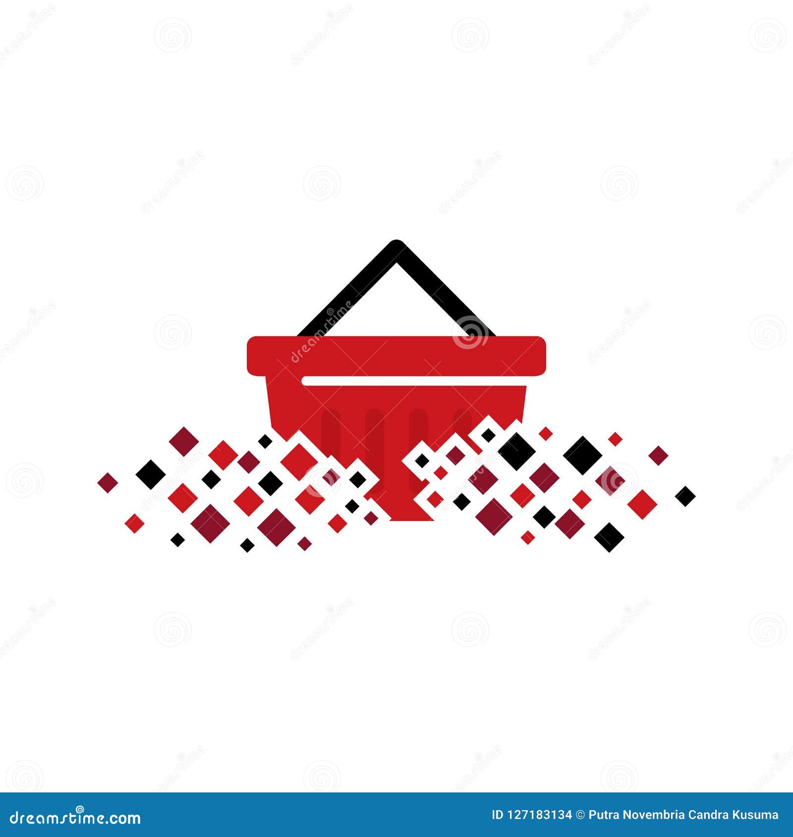 Shop Pixel Logo Icon Design Stock Vector - Illustration of cart, icon ...