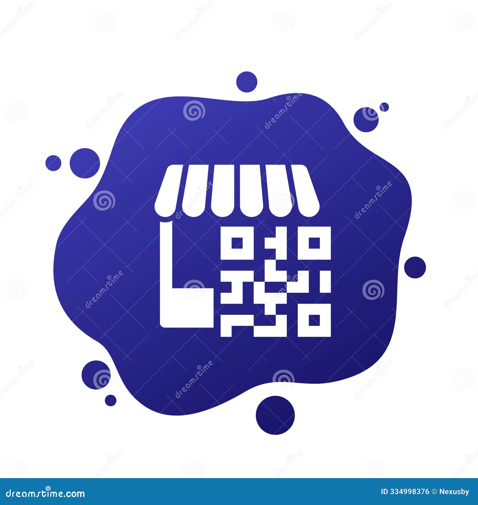 Shop with QR Code Icon, Vector Stock Illustration - Illustration of ...