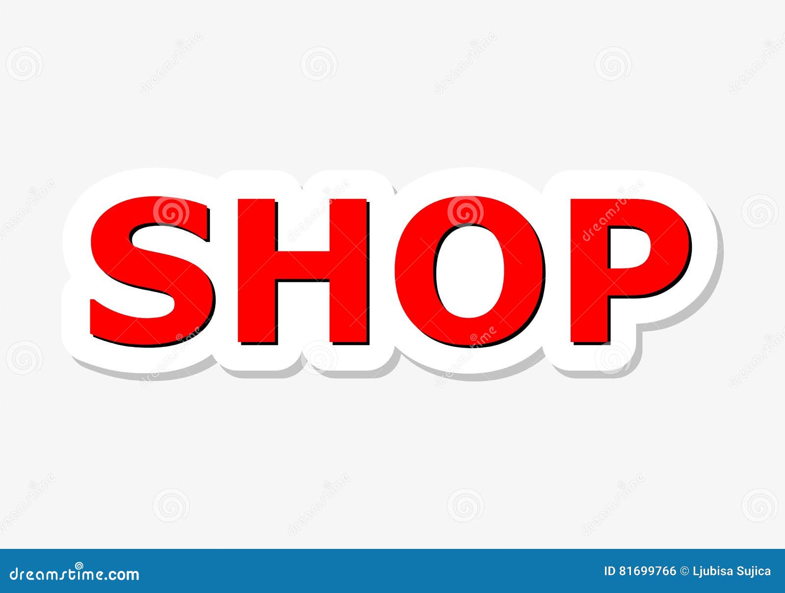 Shop Red Sign stock vector. Illustration of banner, good - 81699766