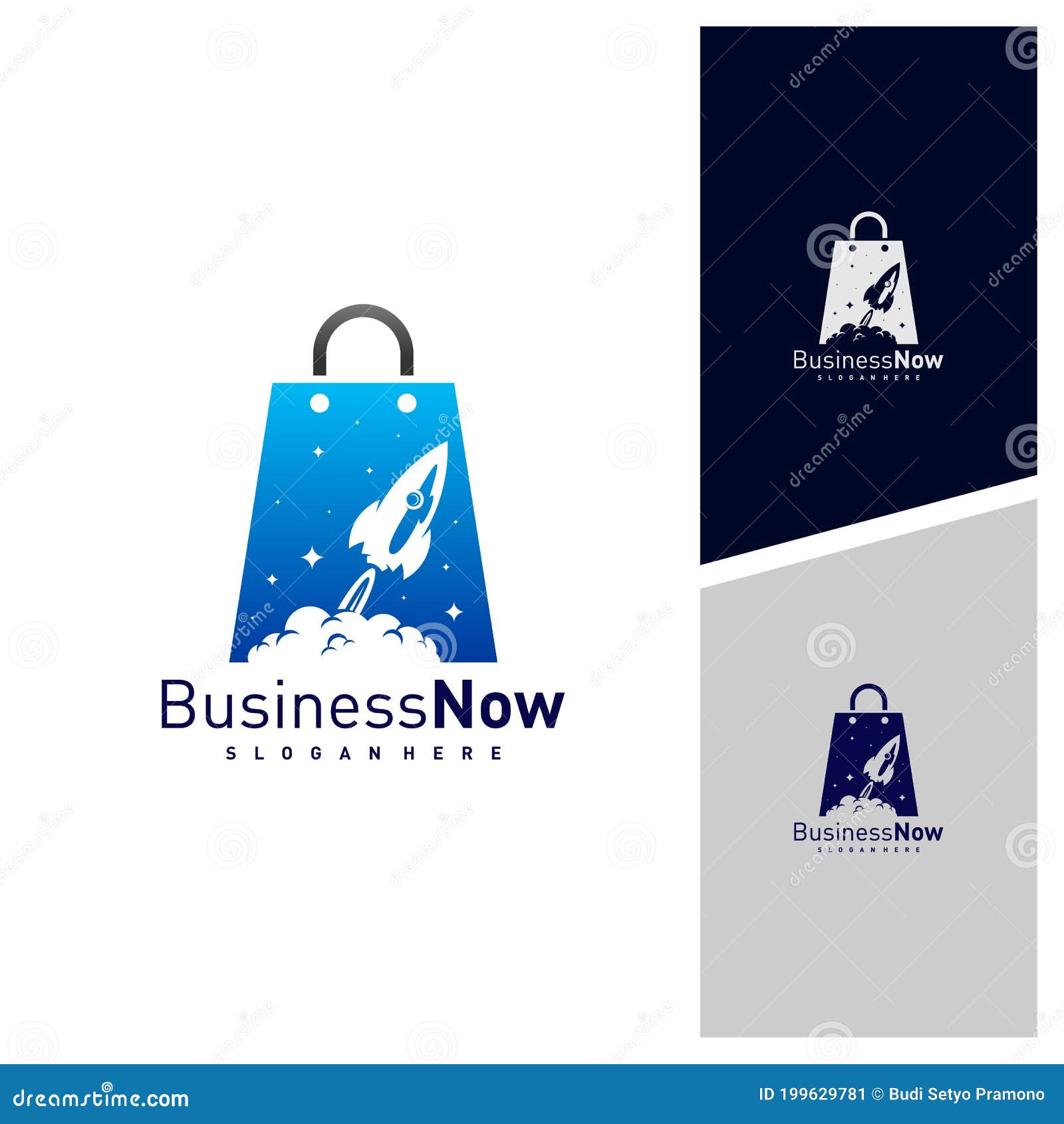 Shop Rocket Logo Design Vector Template, Illustration Rocket Design ...