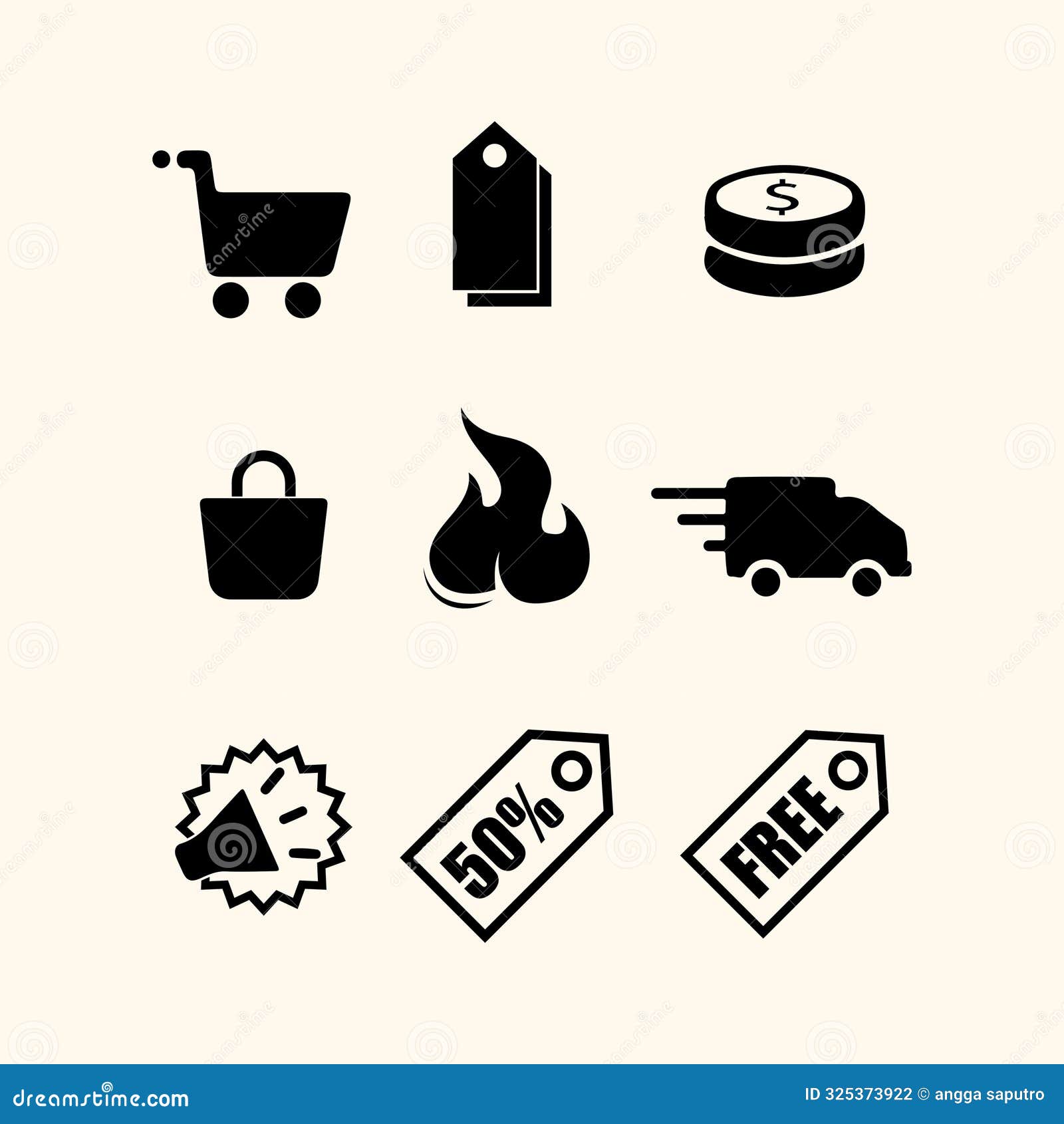 SHOP and SALE ICON LOGO DESIGN VECTOR ILLUSTRATION Stock Illustration ...