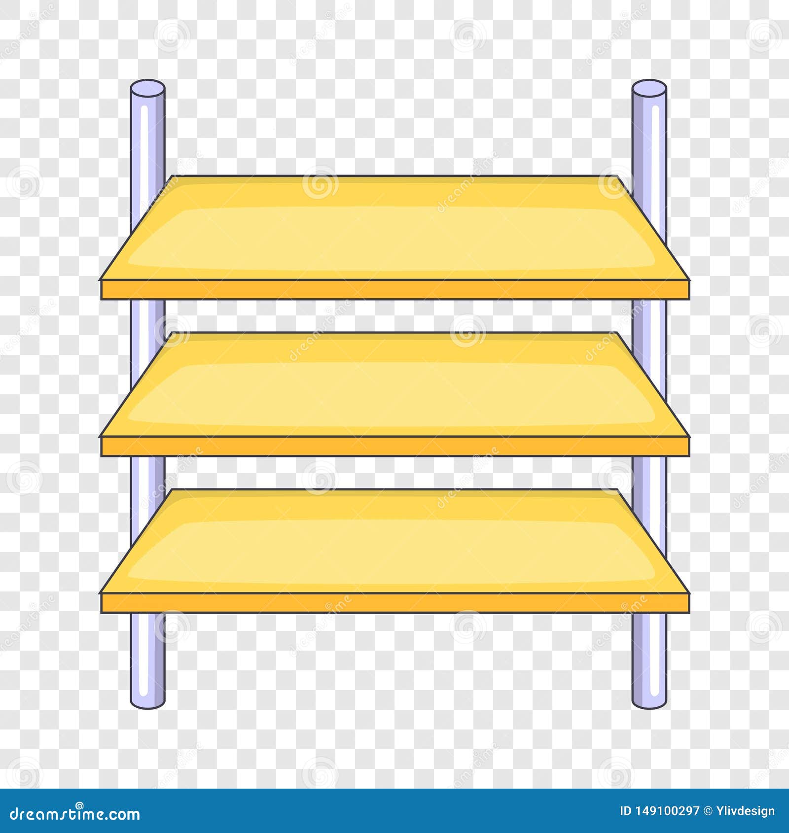 Shop Shelves Icon, Cartoon Style Stock Vector - Illustration of design ...