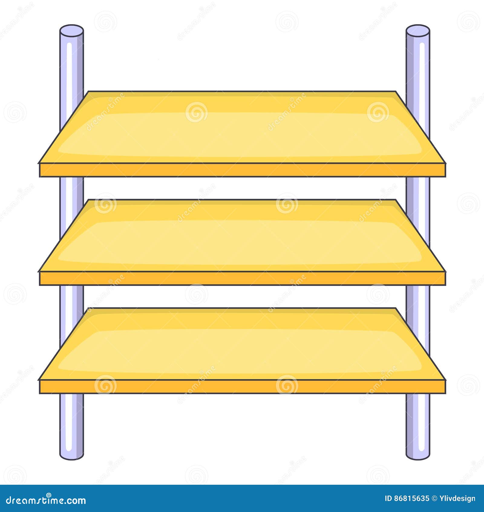 Shop Shelves Icon, Cartoon Style Stock Vector - Illustration of ...