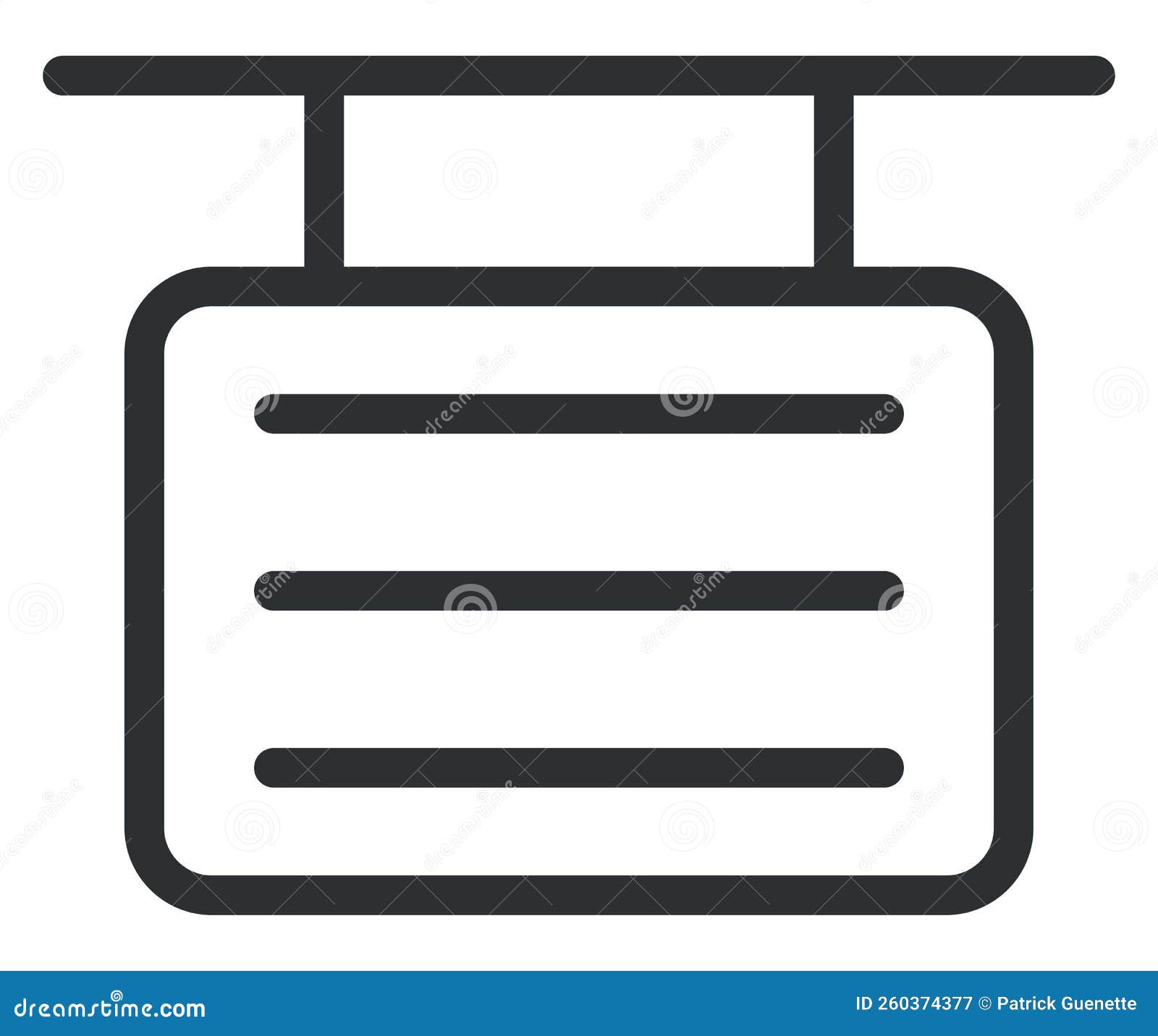 Shop sign board, icon stock vector. Illustration of store - 260374377