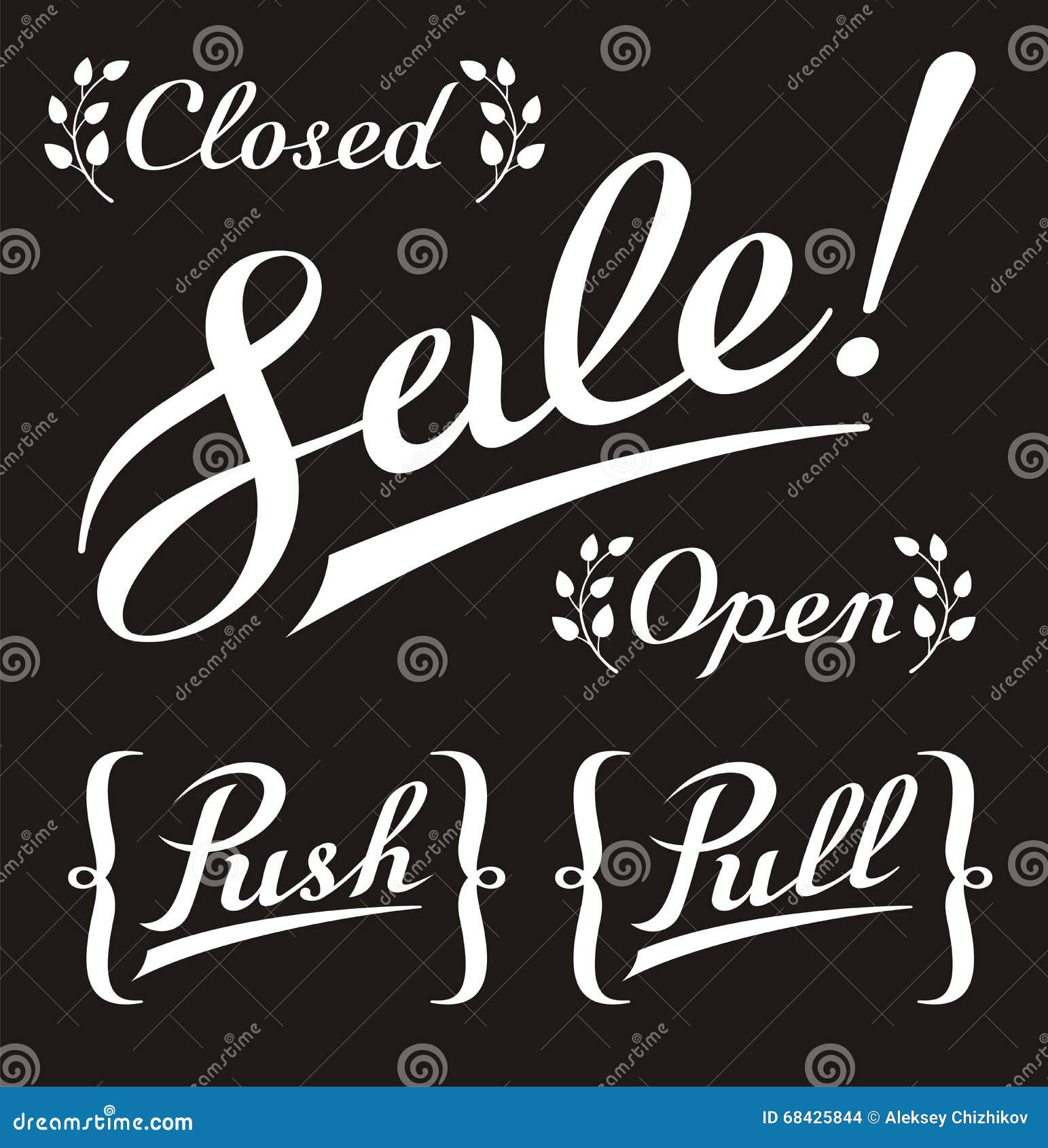 Shop signs stock vector. Illustration of push, trade - 68425844