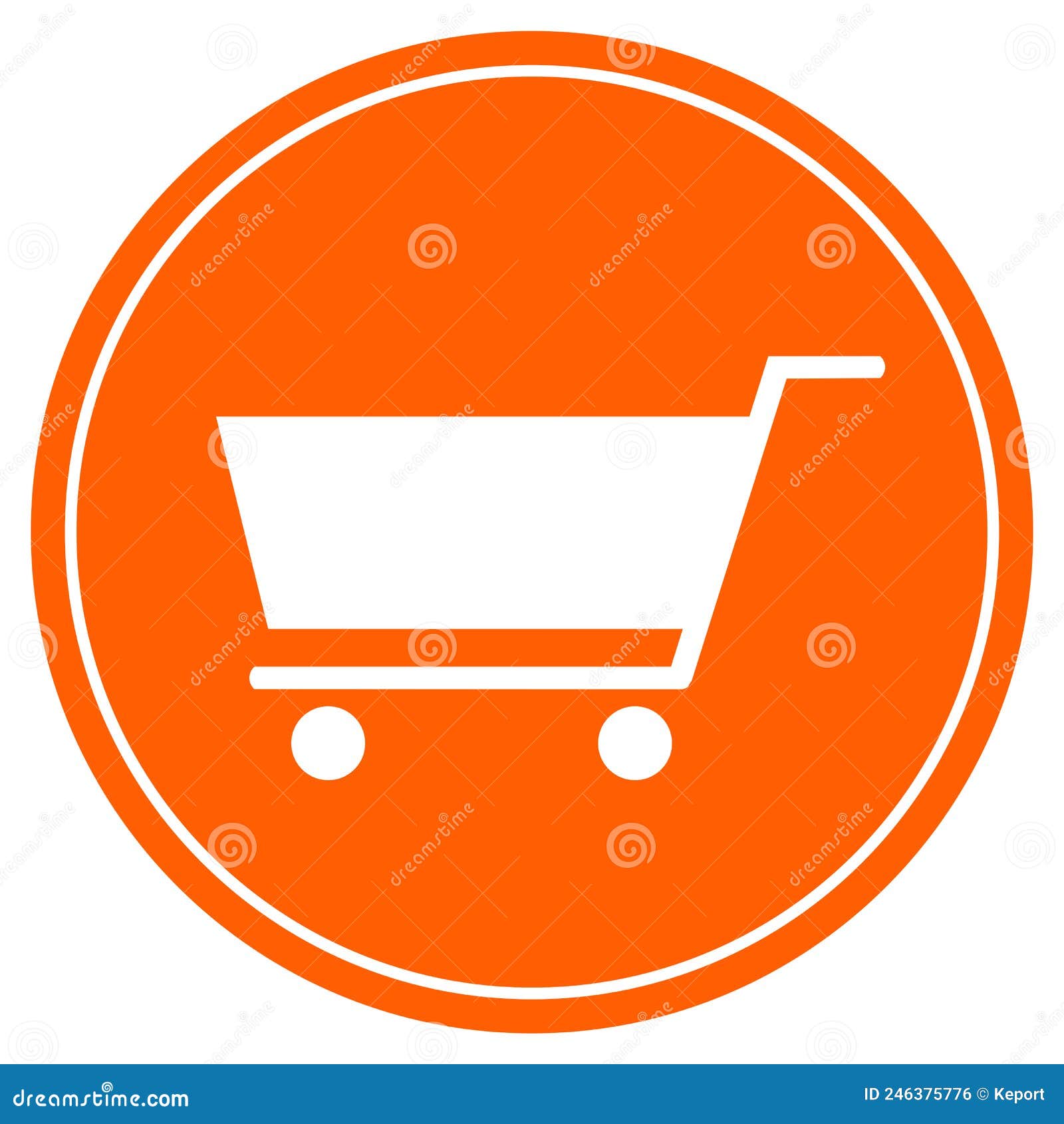 Shop Symbol on Red Button with White Frame Stock Illustration ...