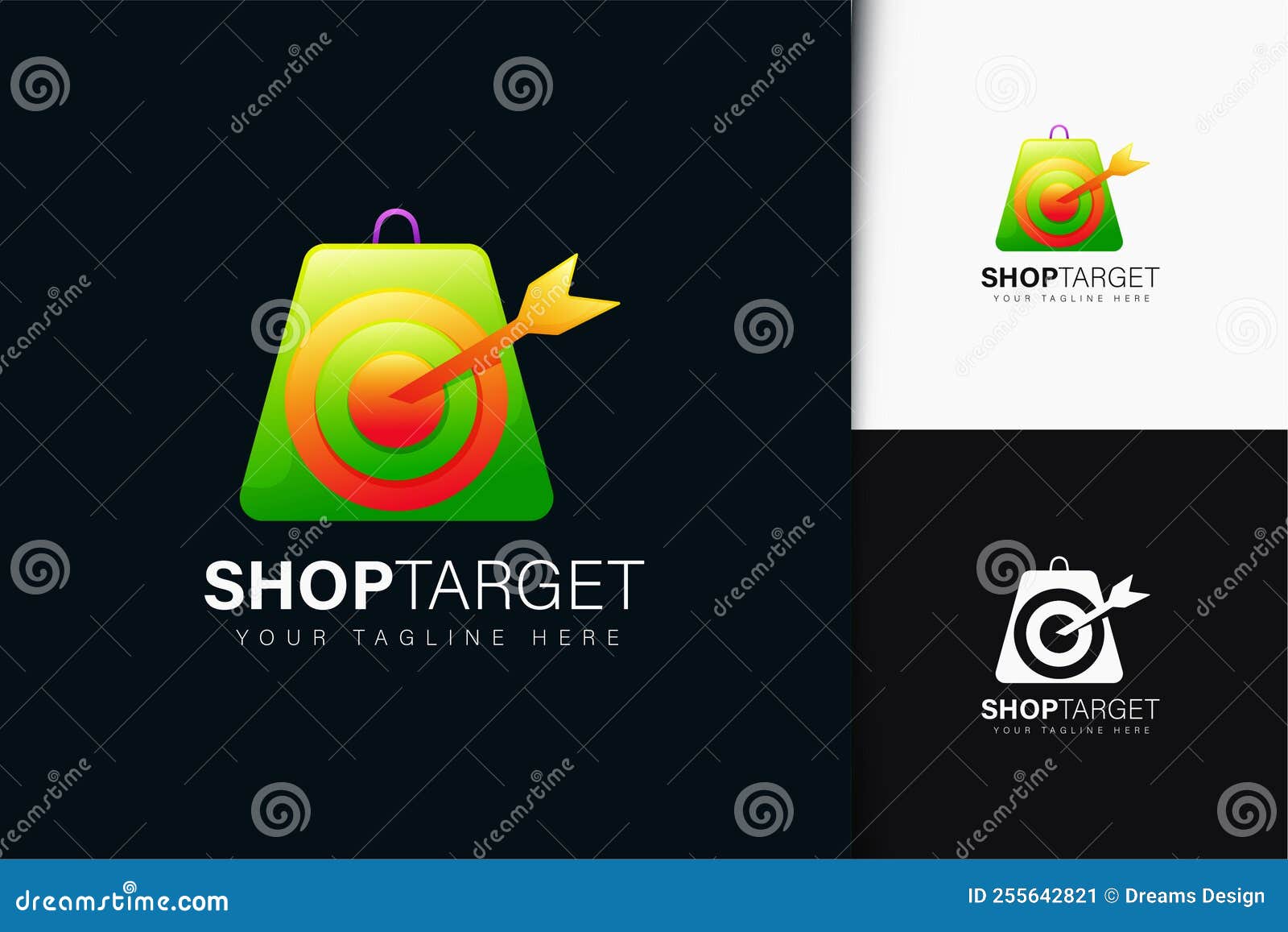 Shop Target Logo Design with Gradient Stock Illustration - Illustration ...